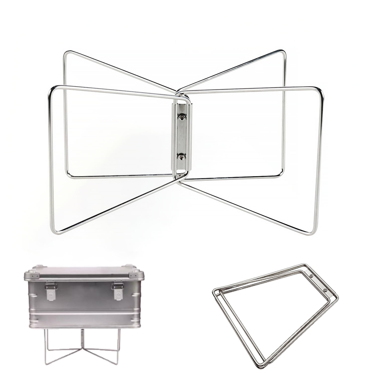 Camping Folding Cooler Box Stand Ice Box Leg Outdoor Storage Living Box ...