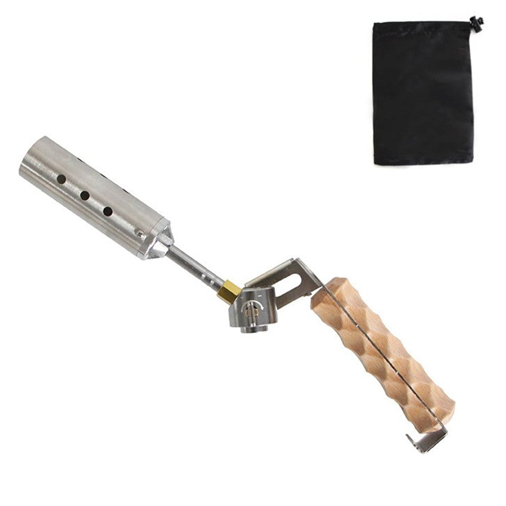 Camping Folding Gas Torch Adjustable Flame and Safety Lock BBQ Fire ...