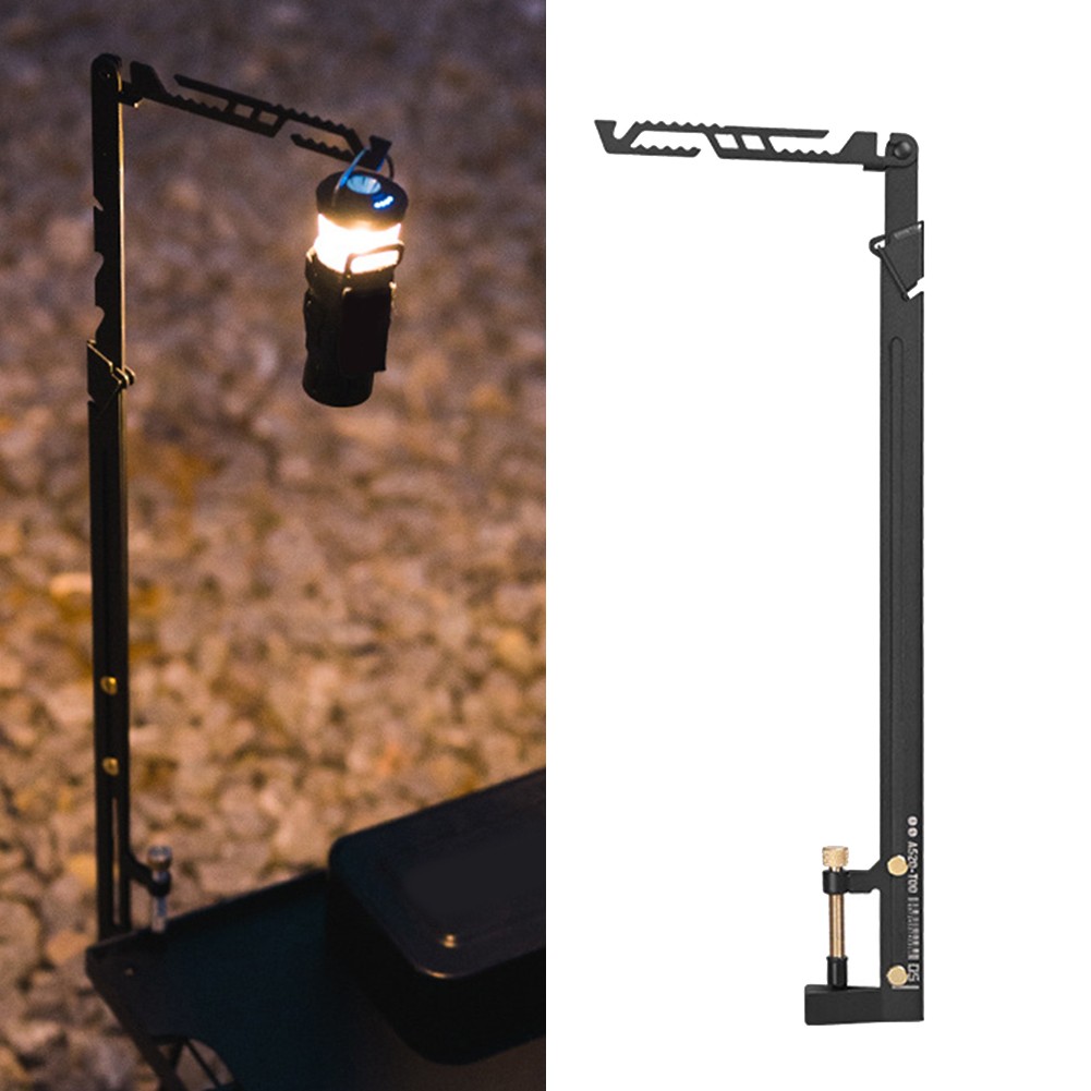 Camping Folding Light Stand multi-point adjustable telescopic Lamp Pole ...