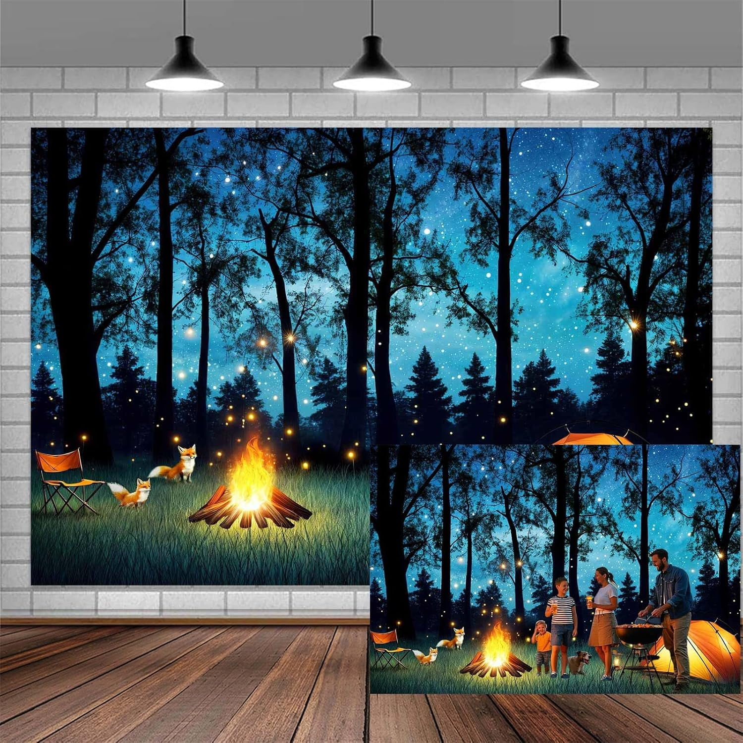Camping Forest Scene Photography Backdrop Adventure Camper RV Kids ...