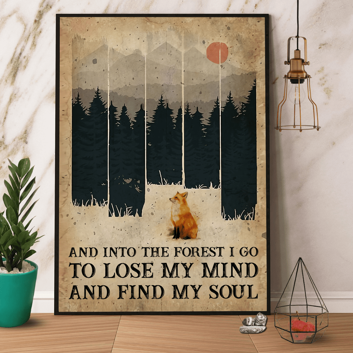 Camping Fox And Into The Forest I Go To Lose My Mind Paper Poster No ...