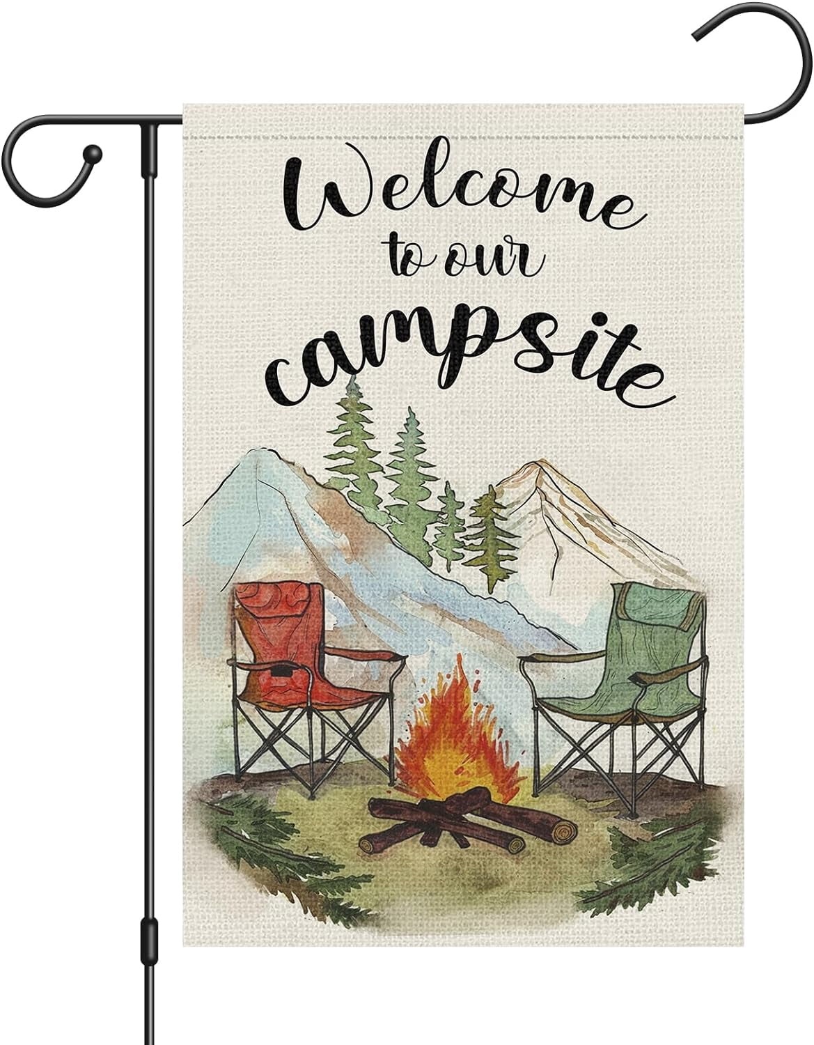 Camping Garden Flag Double Sided for Camper Campsite, Welcome to Our ...