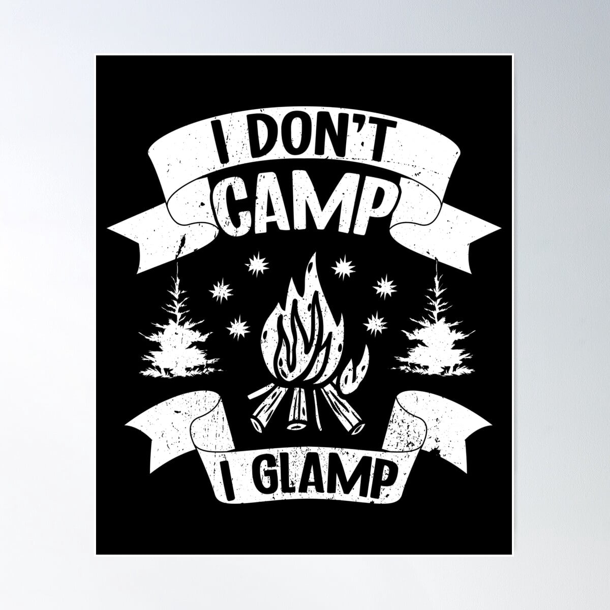 Camping Glamping Outdoor Nature Camper Gift Poster Wall Art, Modern ...
