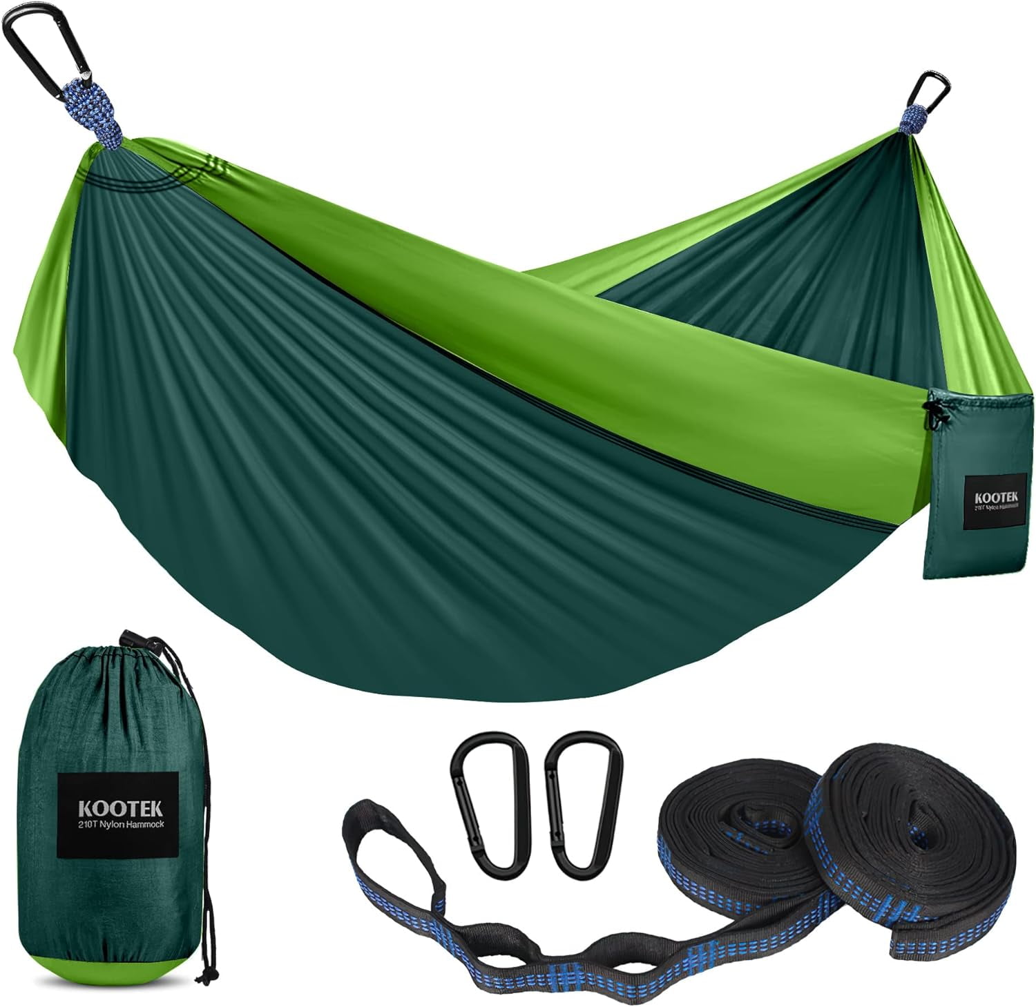 Camping Hammock 500 lbs Capacity, Portable Hammocks with Tree Straps ...
