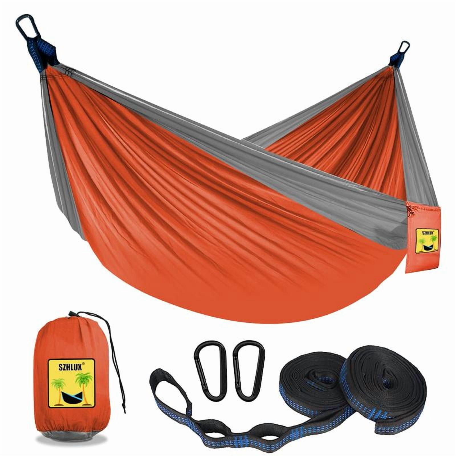 Camping Hammock Double & Single Portable Hammocks with 2 Tree Straps ...