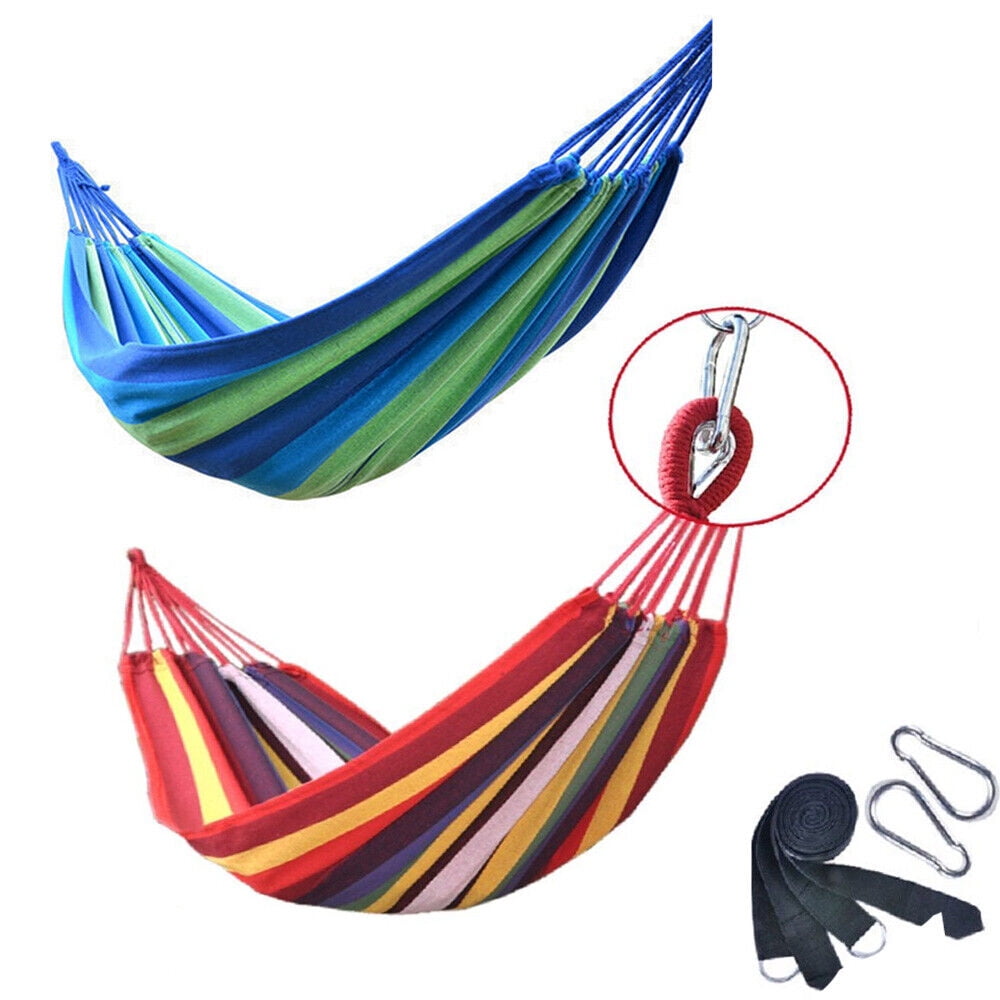 Camping Hammock Double & Single Portable Hammock with Tree Straps ...