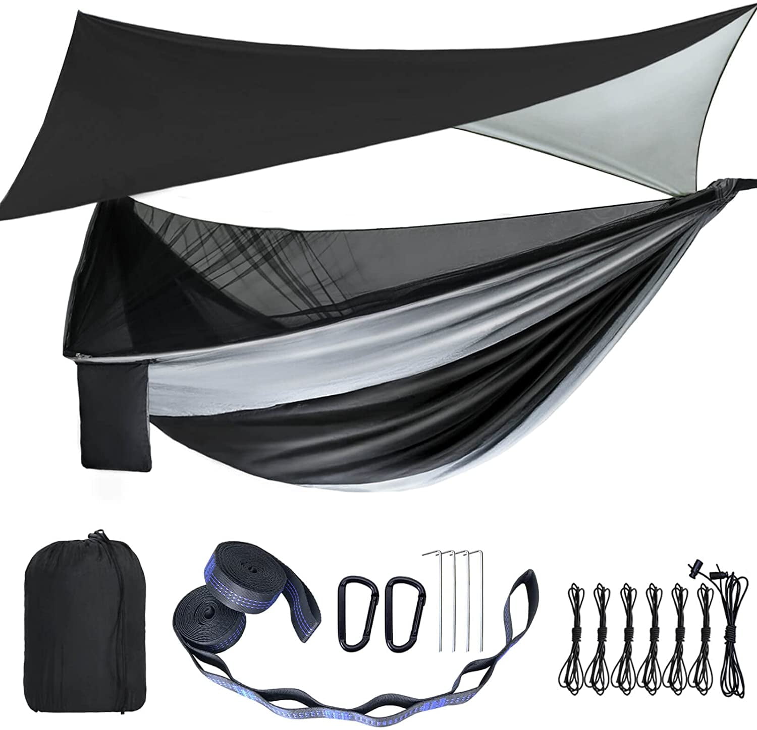 Camping Hammock - Hammocks with Mosquito Net Tent and Rain Fly Tarp ...