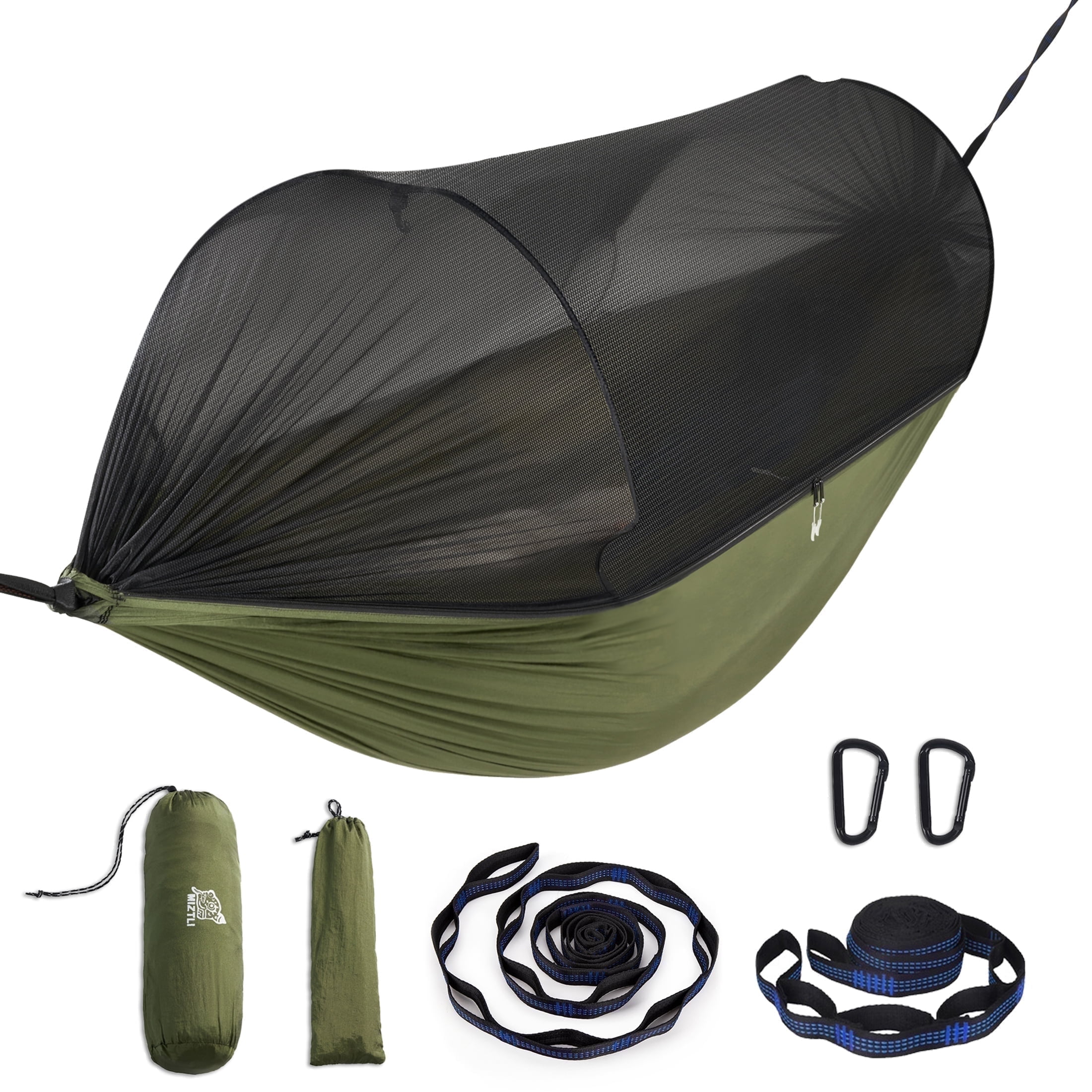 Sunyear Double & Single Camping Hammock with Tent-Like Mosquito Net ...