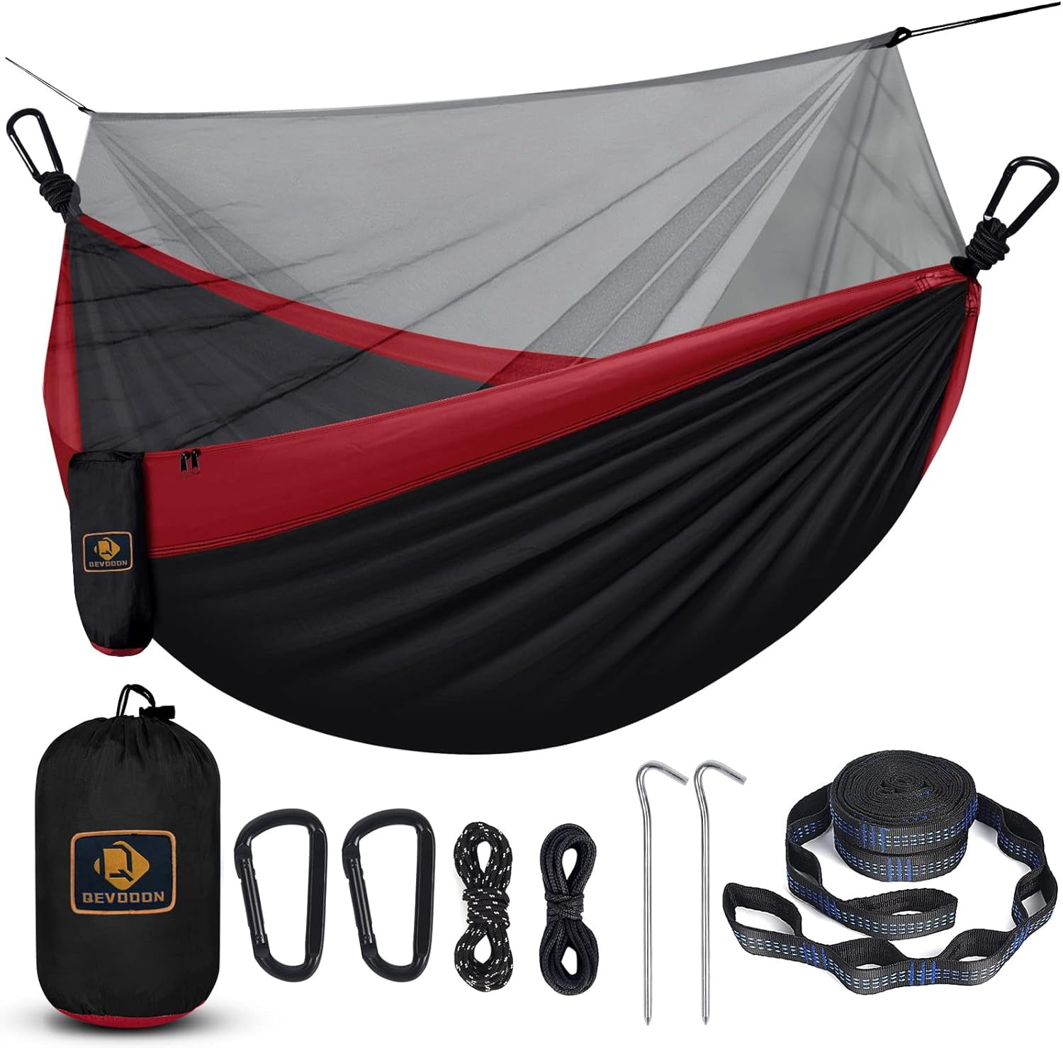 Camping Hammock with Net,Portable Lightweight Double Hammocks with Tree ...