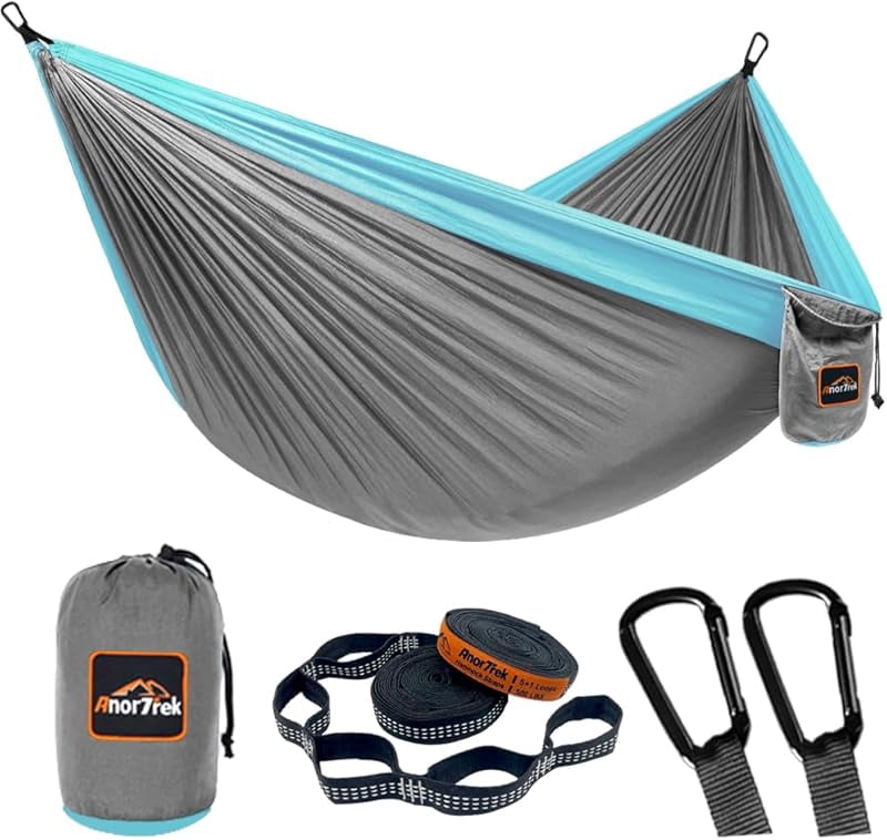 Camping Hammock, Super Lightweight Portable Parachute Hammock with Two ...