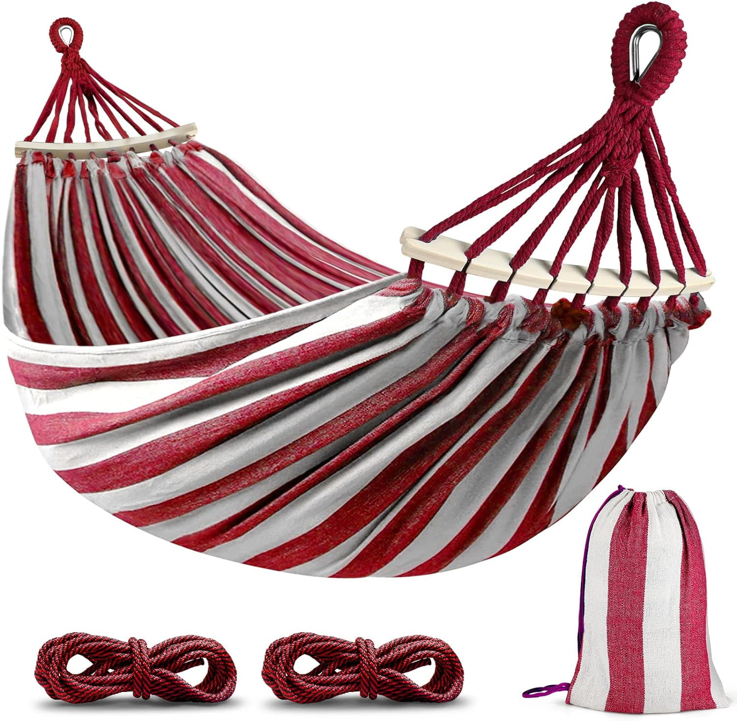 Camping Hammock Upgraded 320G Thickened Durable Canvas Single Hammock ...