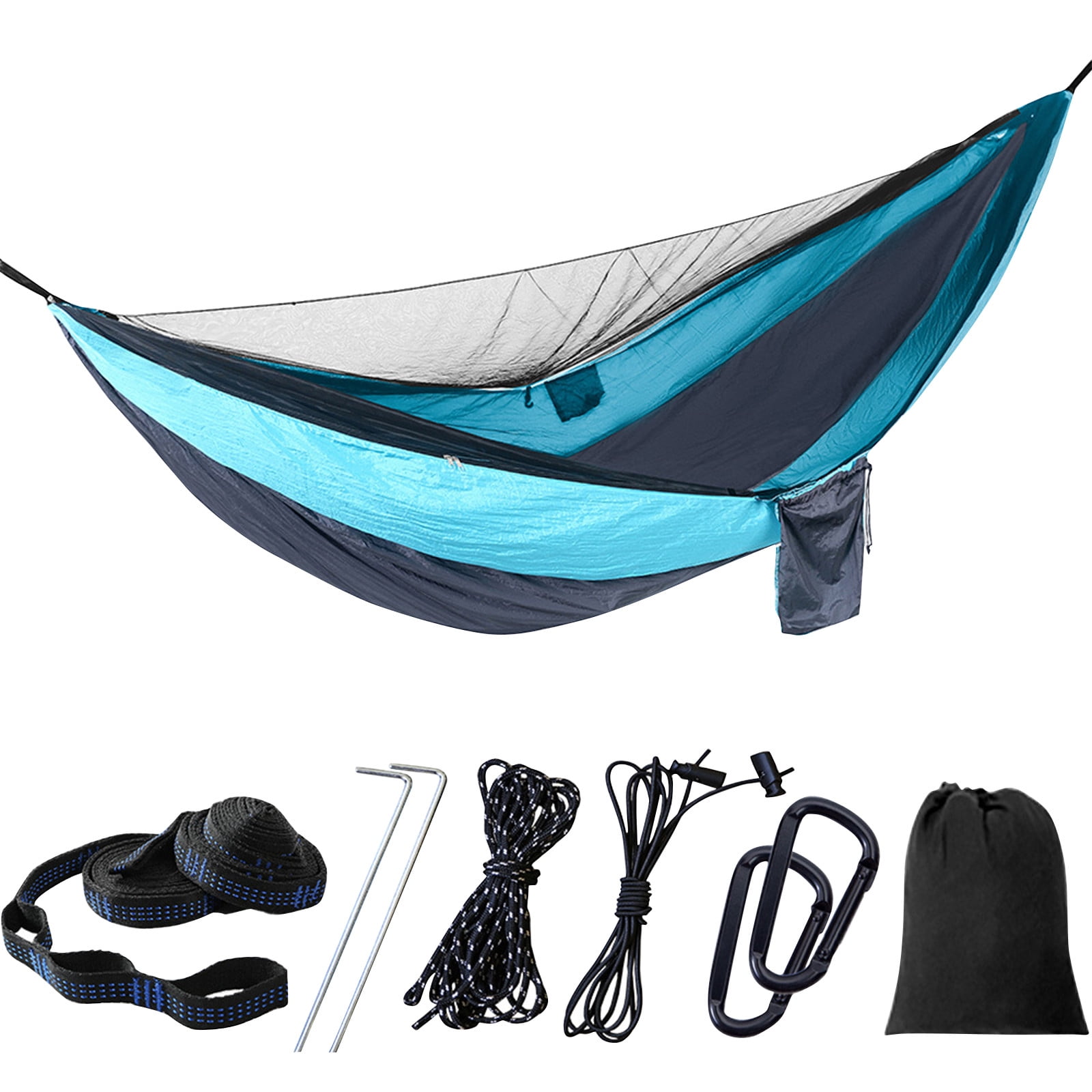 Single & Double Camping Hammock with Mosquito Net - Easy Setup, Tree ...