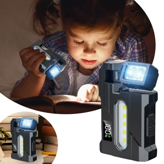 Camping Handheld Flashlight with Adjustable Rotating LCD Screen and ...