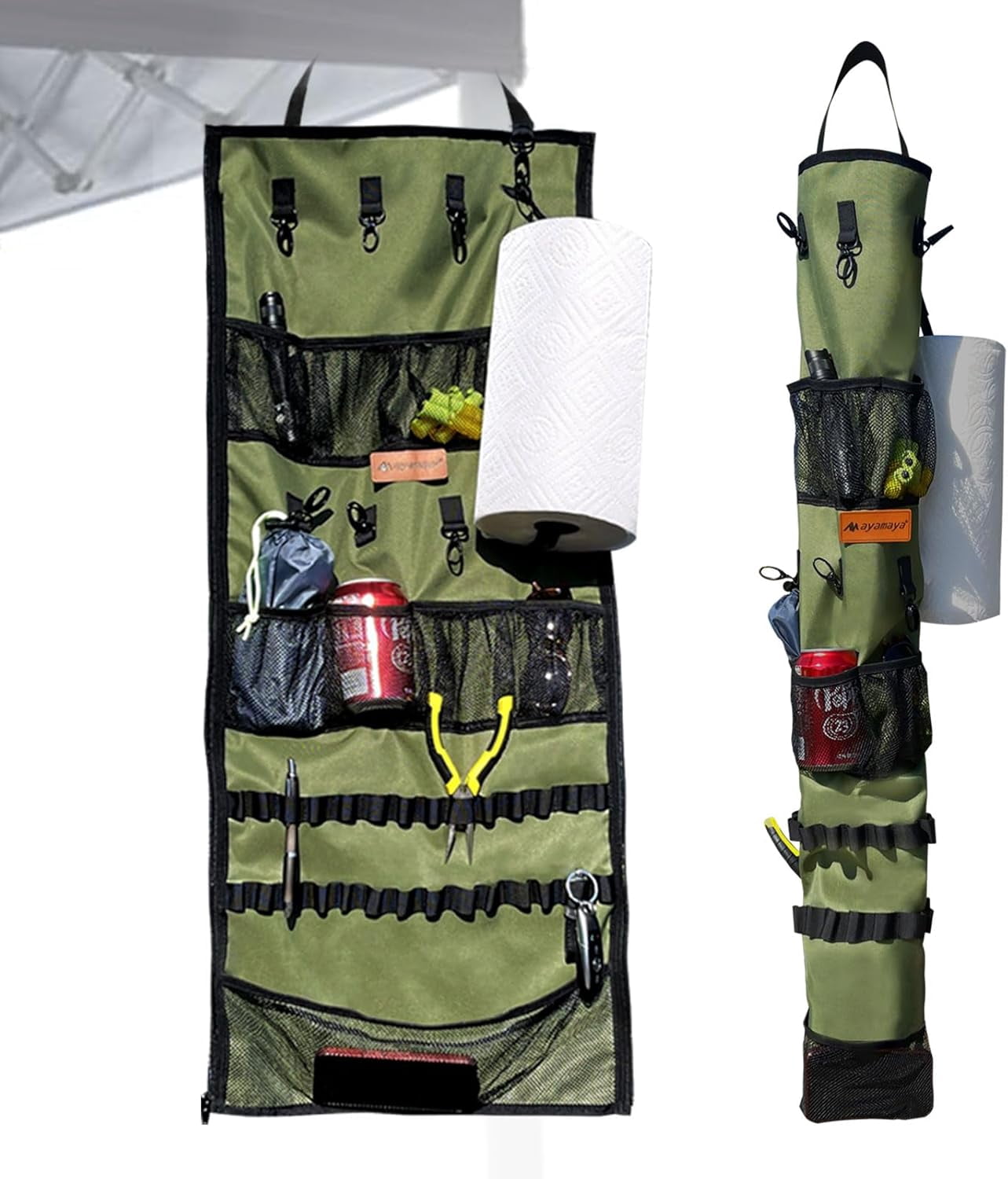 Camping Hanging Organizer - AYAMAYA Tent Organizer for Inside with ...