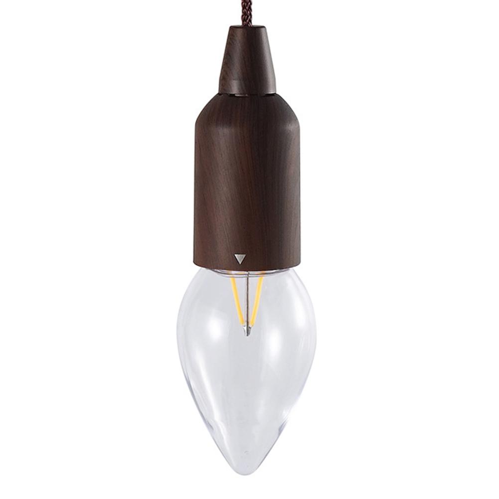 Camping Hanging Pull String Lights Wood Outdoor Indoor Battery Light ...