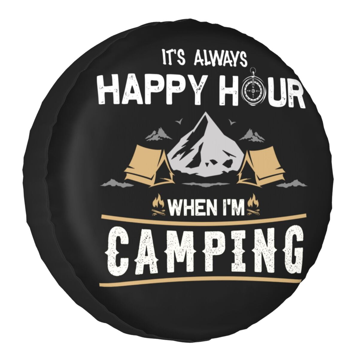 Camping Happy Hour Spare Wheel Tire Cover for Honda CRV Camper Mountain ...