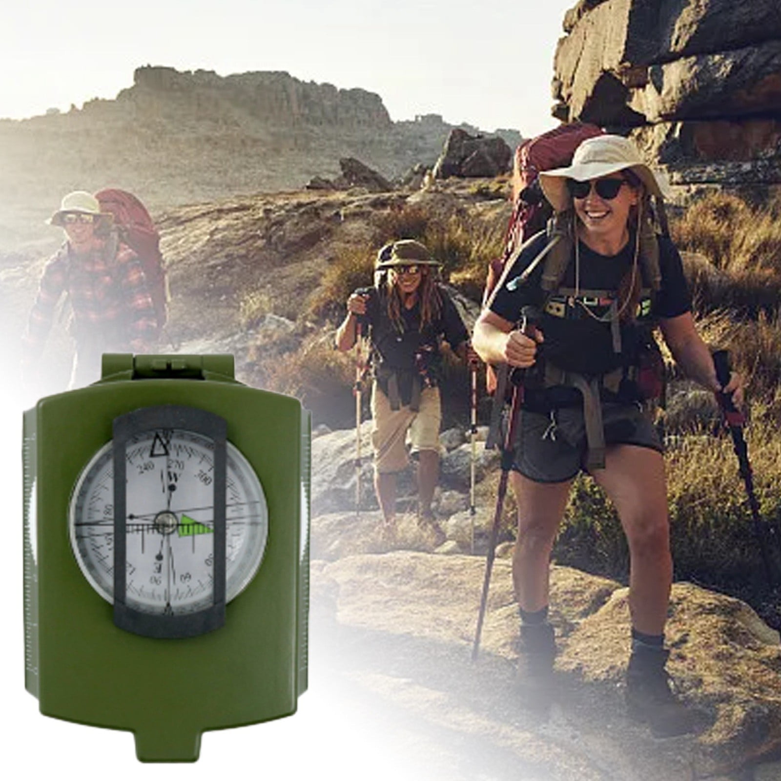 Camping & Hiking, Green With Nylon Pouch Sighting Disk Glow In The Dark ...