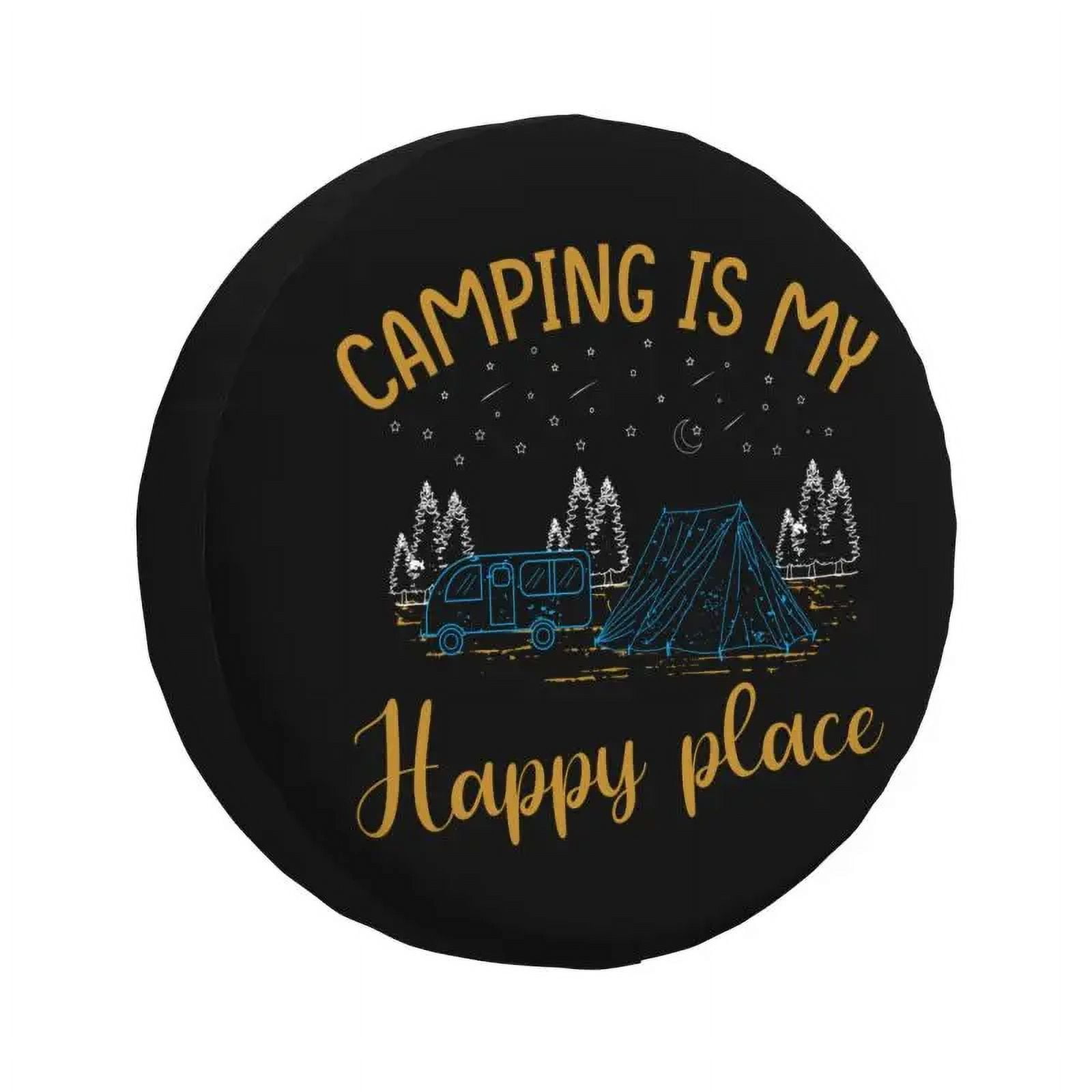 Camping Hiking Mountain Nature River Tire Cover Adventure Camper Spare ...