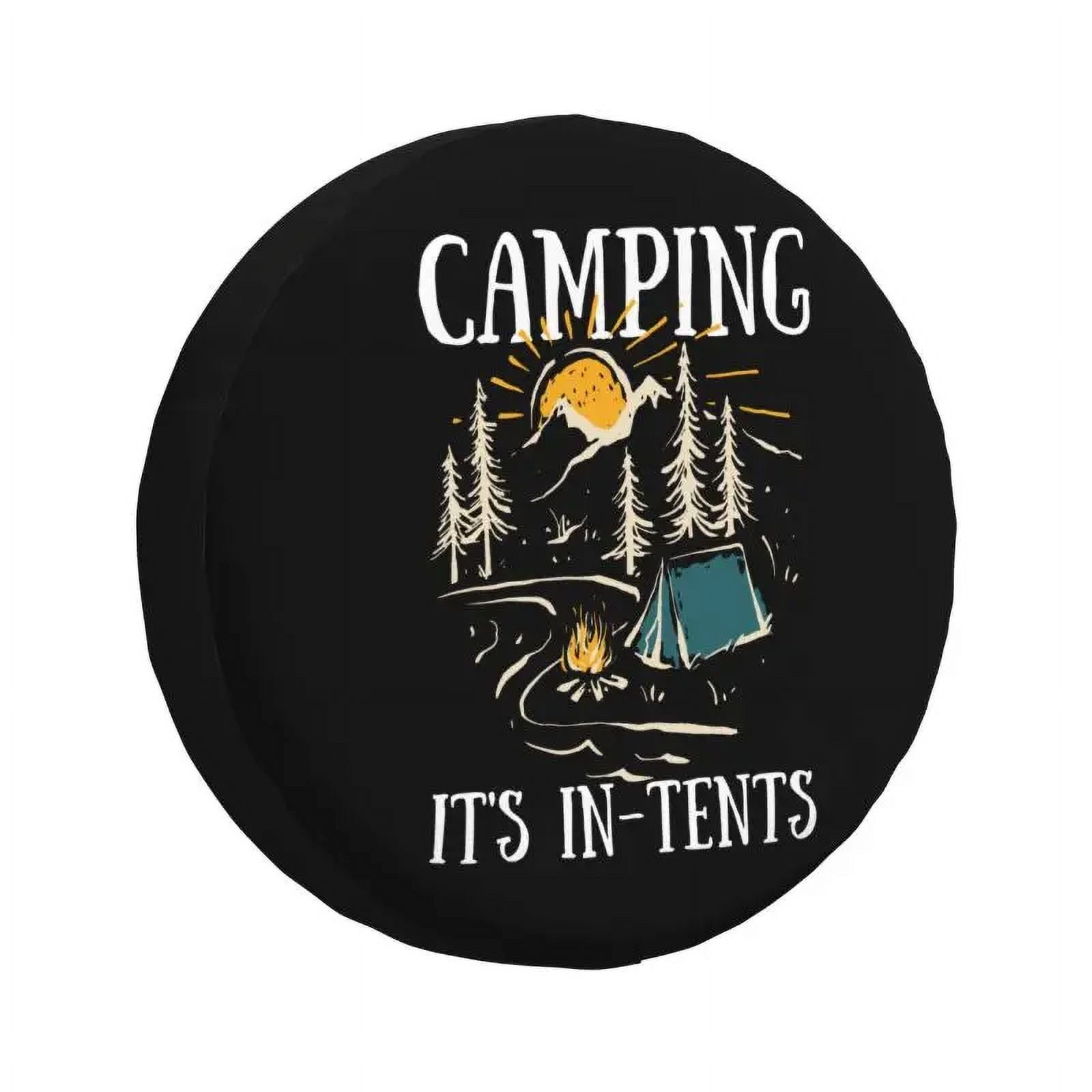 Camping Hiking Mountain Nature River Tire Cover Adventure Camper Spare ...