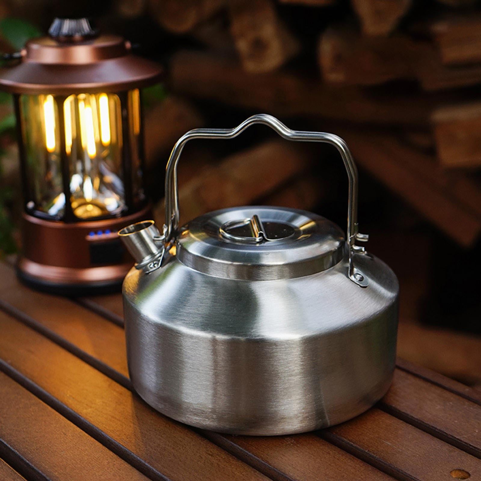 Camping Hot Water Kettle Coffee Pot Stainless Steel Double Lockable ...