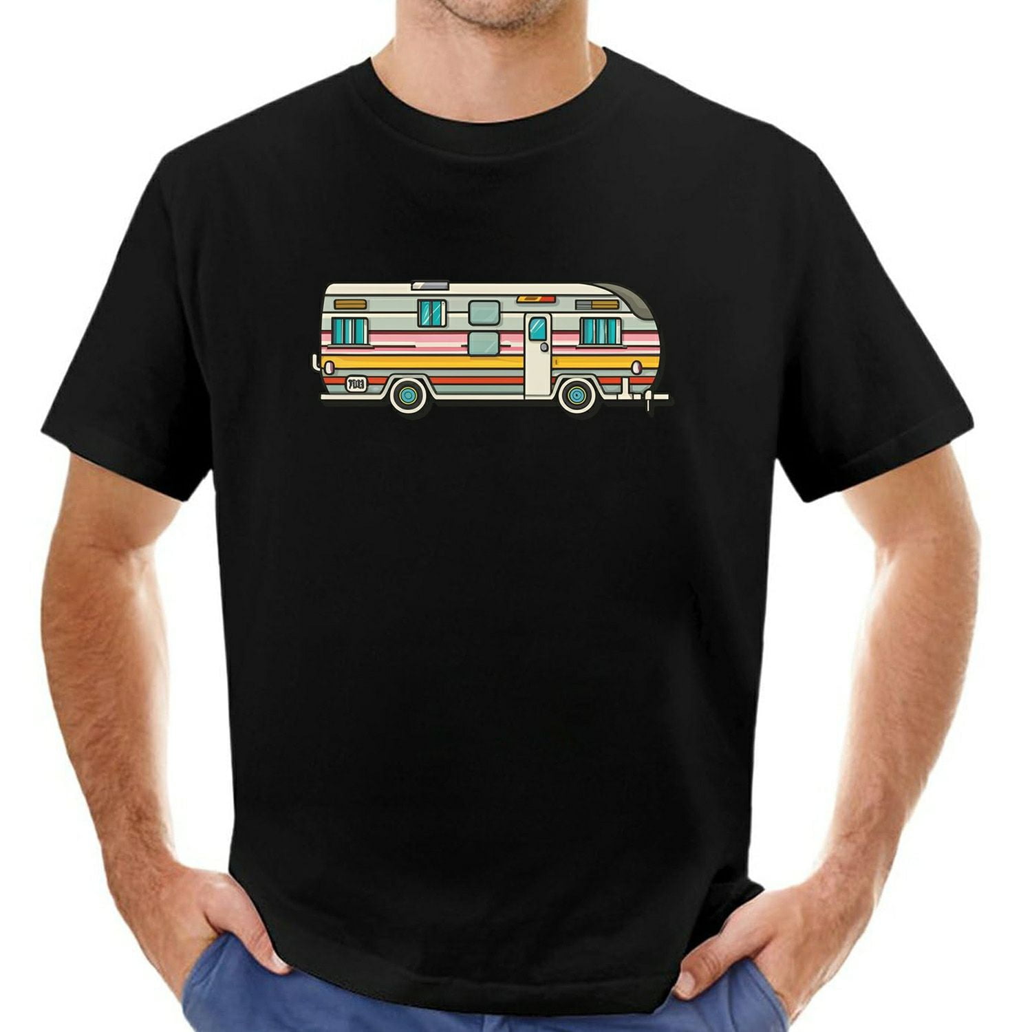 Camping I Hate Pulling Out Camper Travel Trailer Funny Mens T-Shirts-S ...