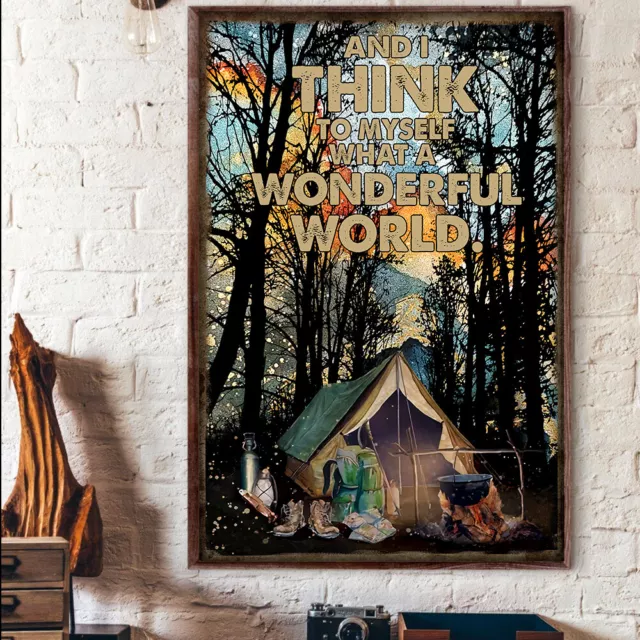 Camping And I Think To Myself What A Wonderful World Camper Campfire ...