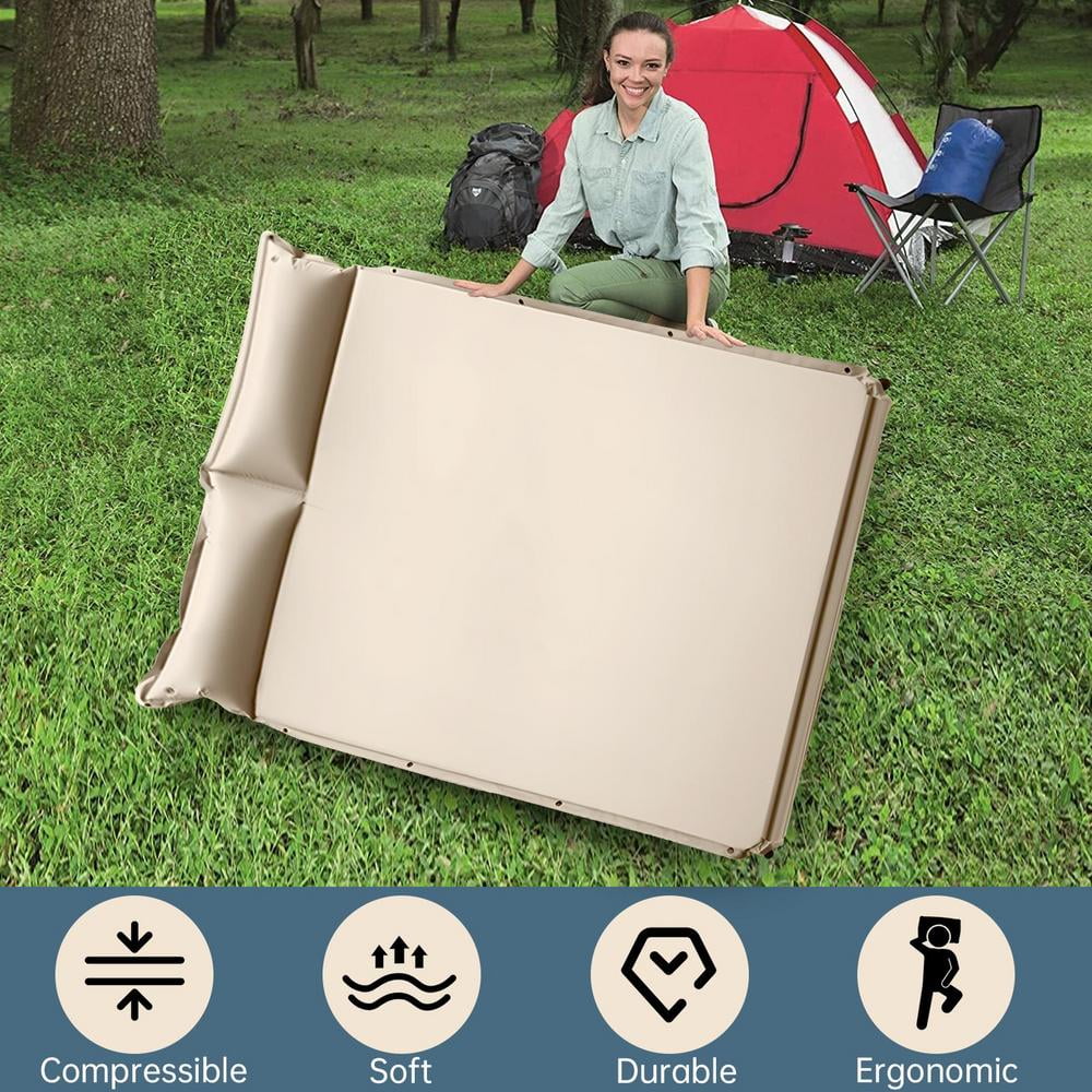 Camping Inflatable Mattress, 2-Person Inflatable Air Mattress, Portable ...