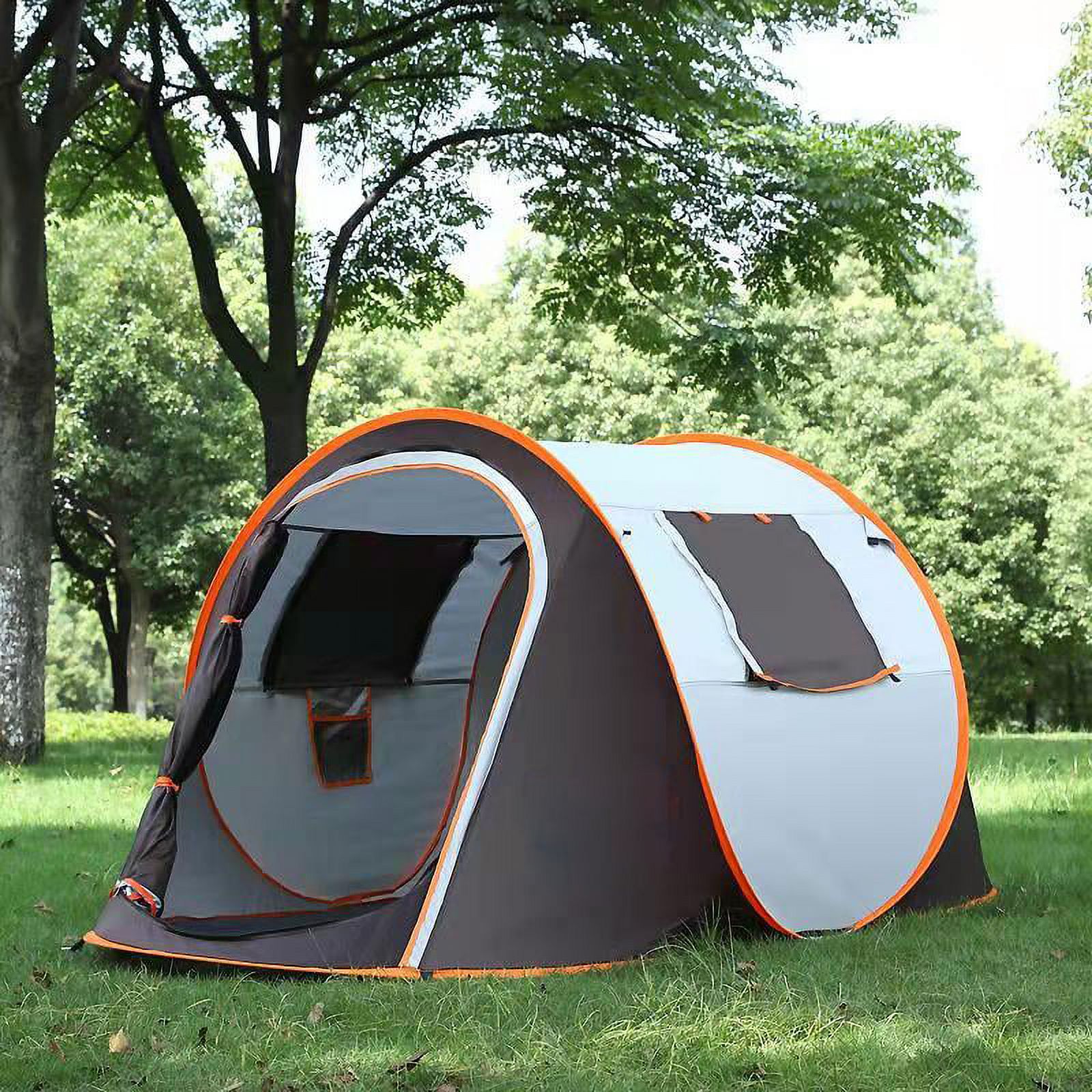 Camping Instant Tent, 3-4 Person Pop Up Tent, Water Resistant Dome Tent ...