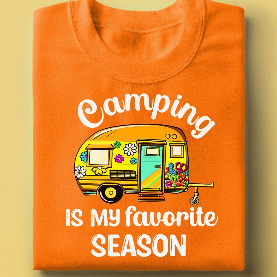 Camping Is My Favorite Season T-Shirt: Retro Floral Camper Graphic SWEATSHIRT All Size S-5XL ...