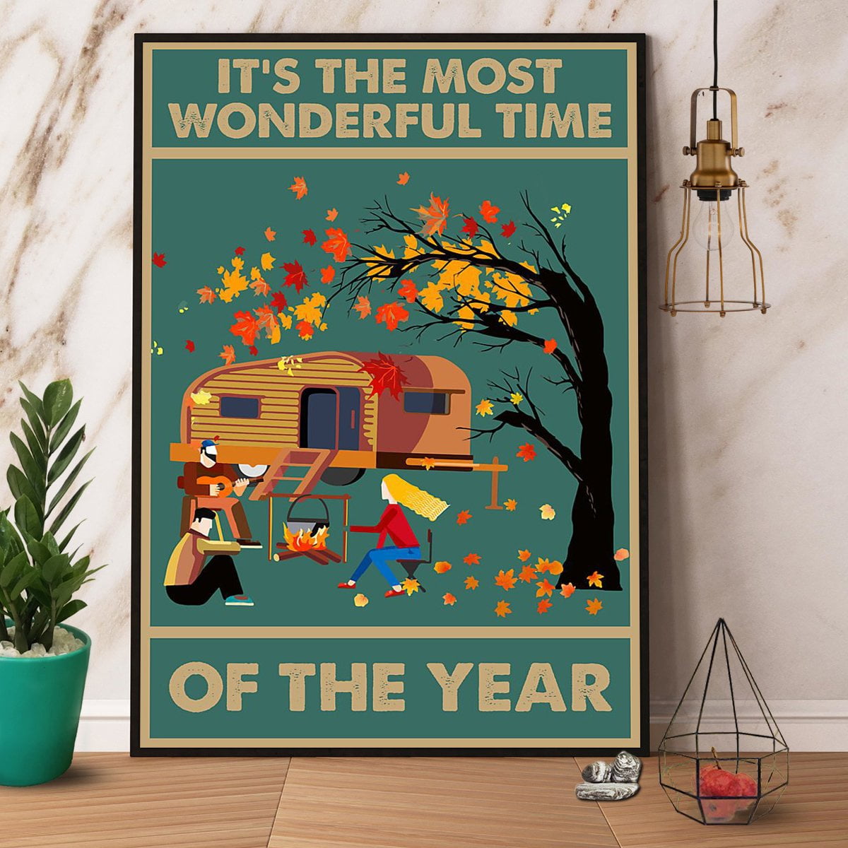 Camping It'S The Most Wonderful Time Of The Year Autumn Tree Green ...