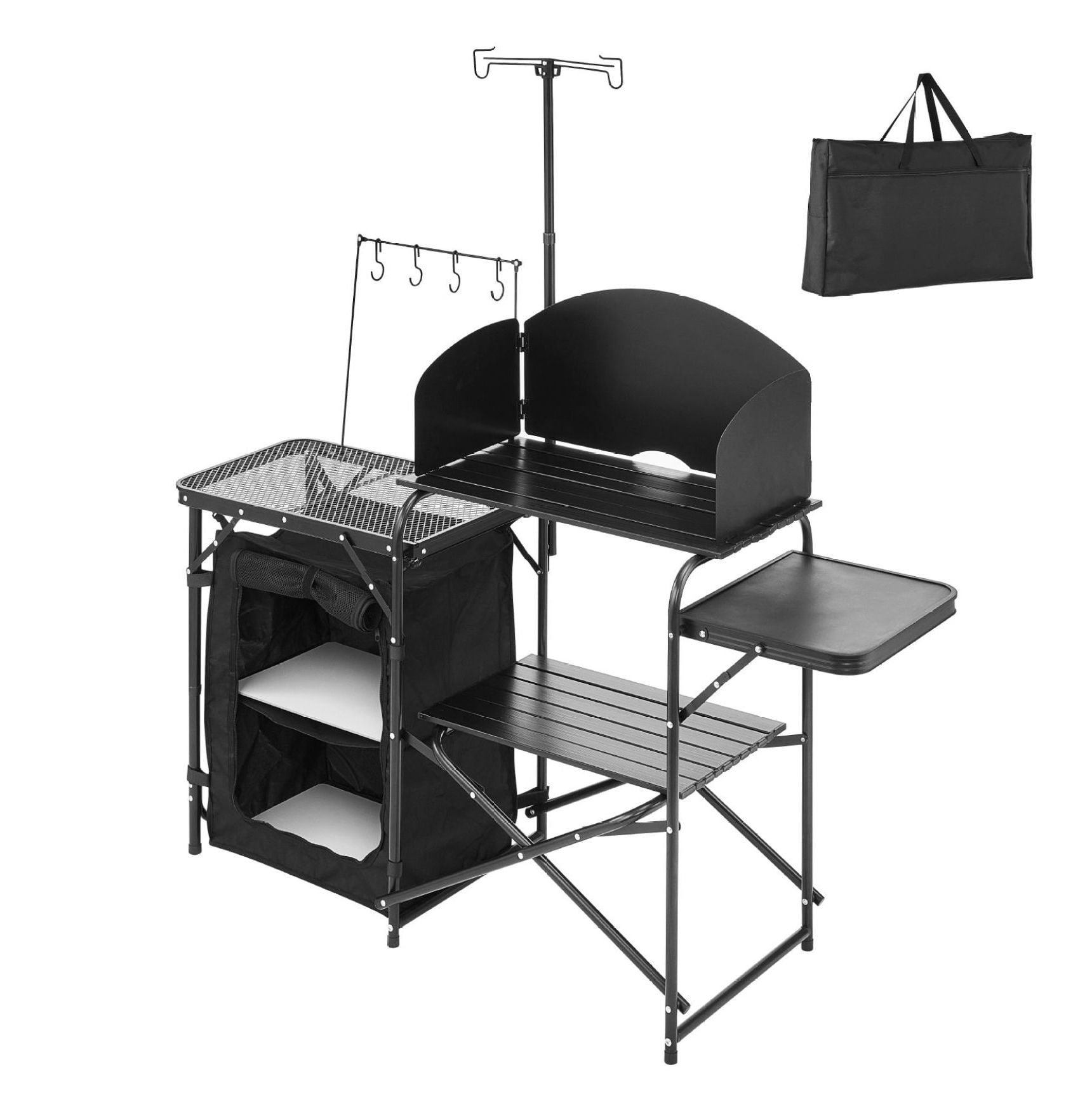 Camping Kitchen Table, Portable Outdoor Cook Station, Aluminum Camp ...