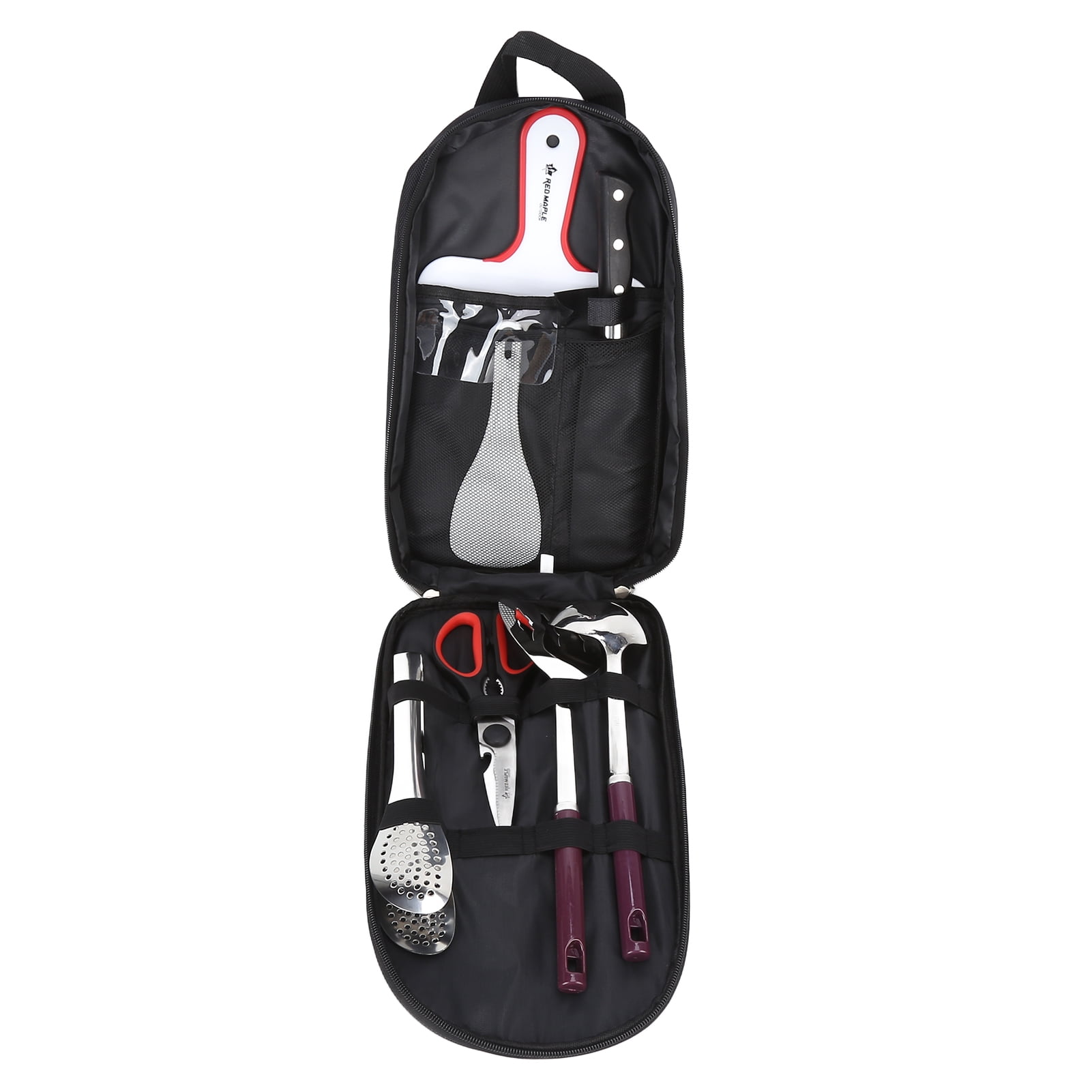 Camping Kitchen Utensils Portable Cookware Set Cutting Board Scissors ...