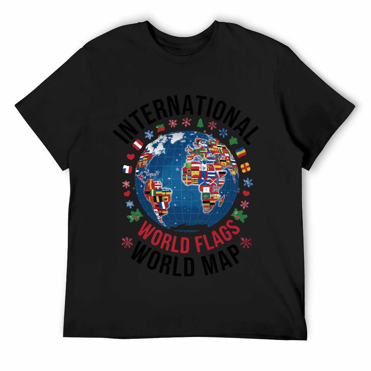Camping Lady International World Flags World Map Family Vacation T ...
