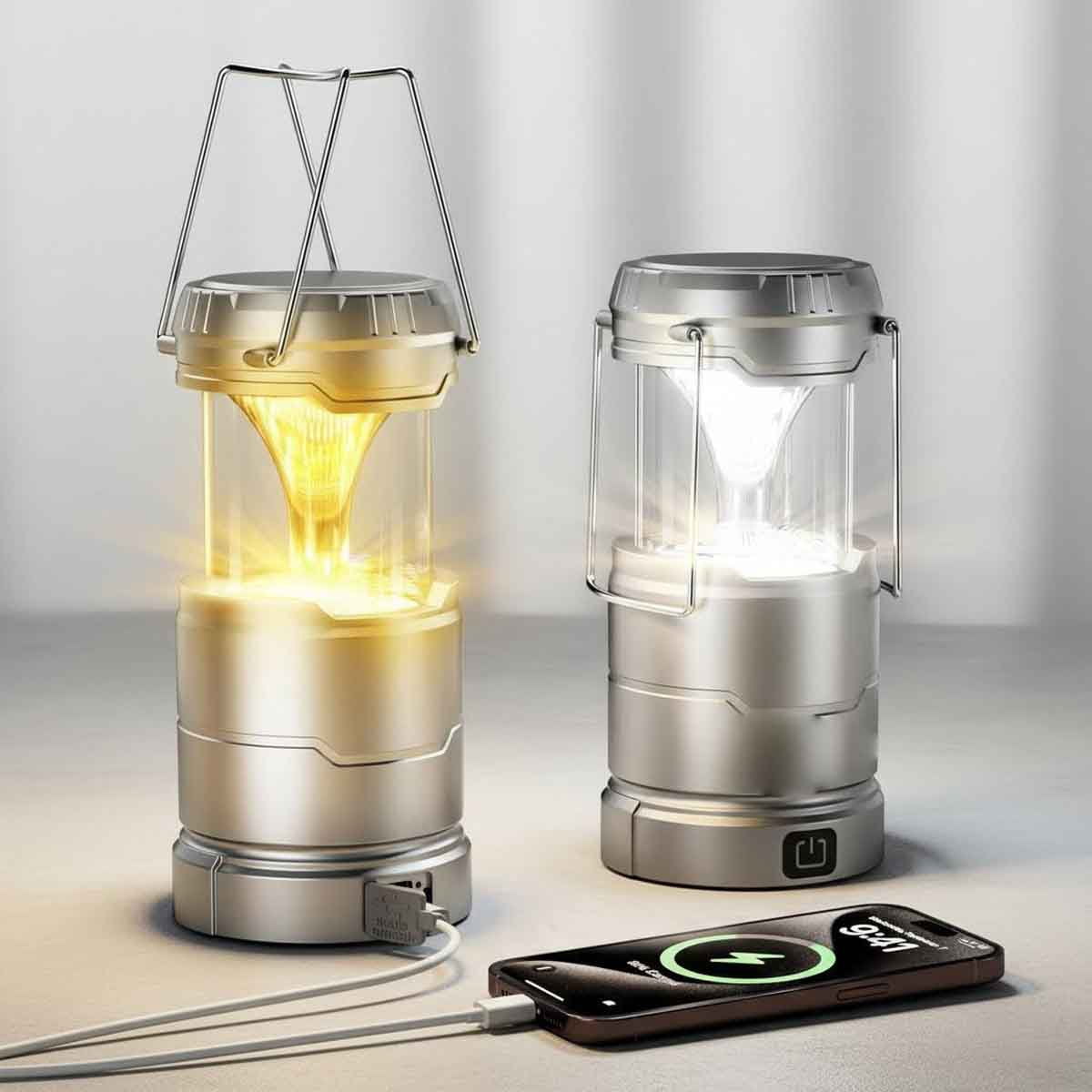 Camping Lantern Rechargeable Collapsible, 1000LM LED Light Modes ...