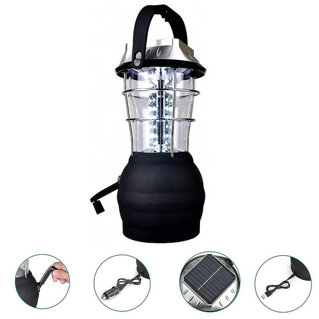 Camping Lanterns Led Solar Lamp Hand Crank Dynamo Waterproof Portable ...
