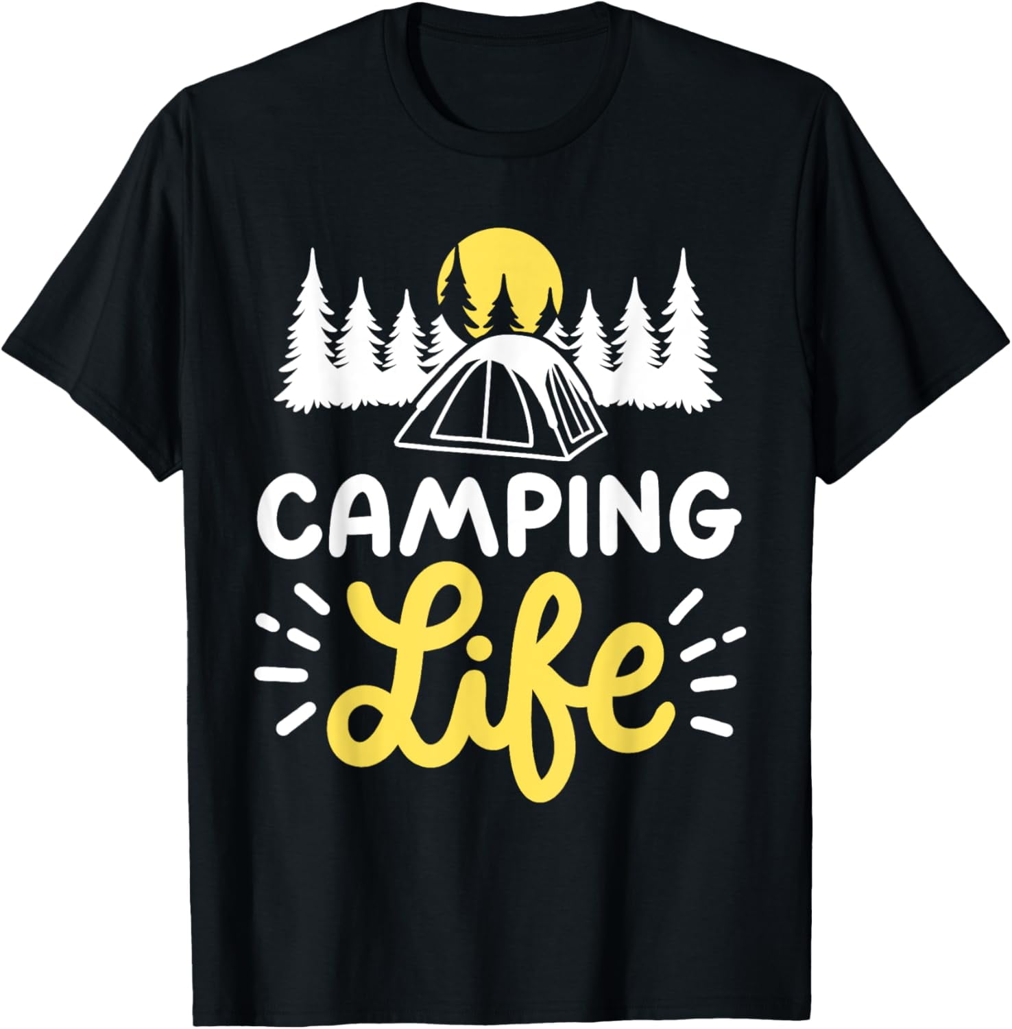 Camping Life Camper Outdoors Hiking RV Campsite Summer Camp T-Shirt ...