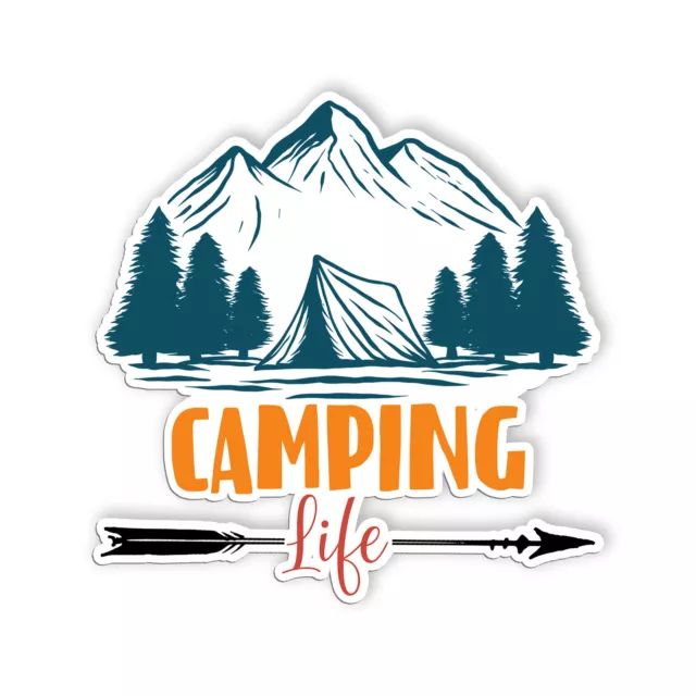 Camping Life Stickers Happy Campers Nature Outdoor Stickers Phone Decal ...