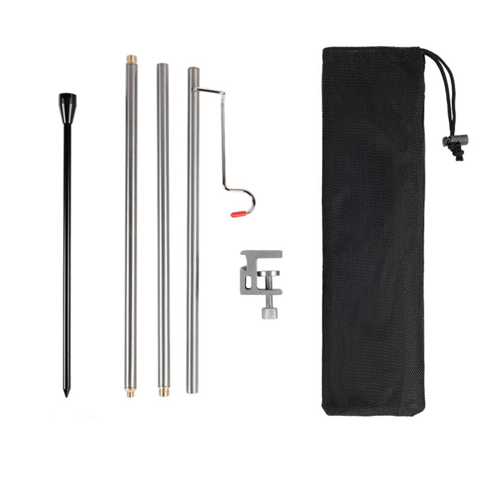 Camping Light Pole Aluminium Alloy Dual Purpose Folding with Nails ...