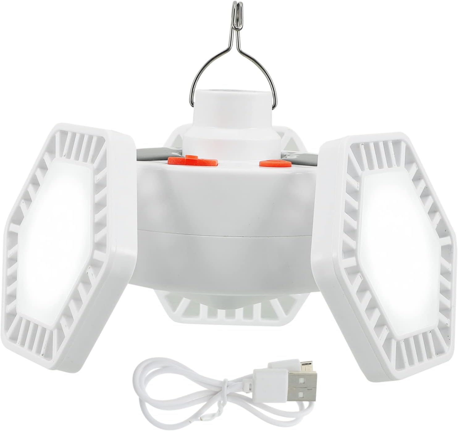 Camping Light Solar USB Rechargeable Tent Lamp Modes Foldable Bright ...