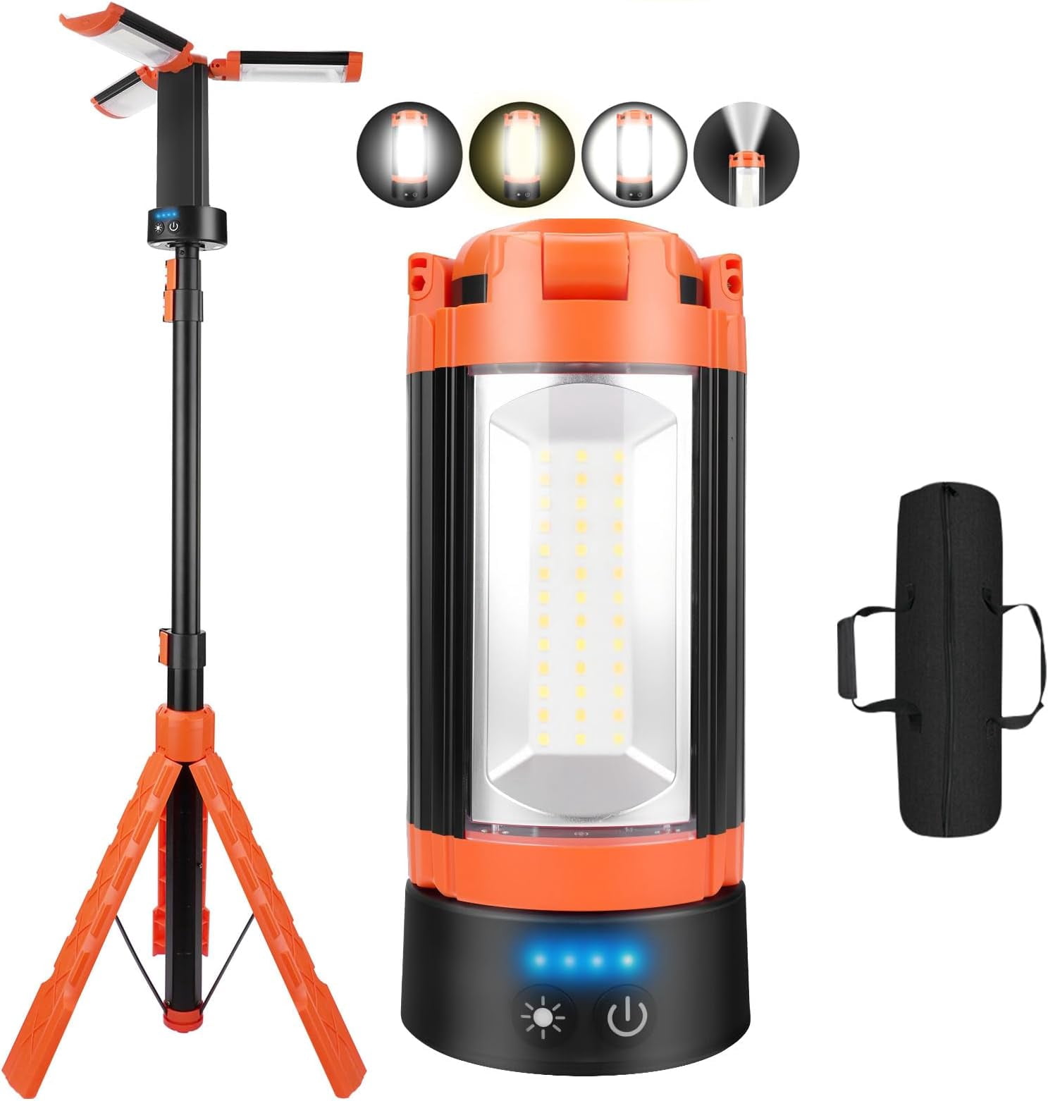Camping Light with Stand, 73.2" Cordless Work Light, 5000LM, 100W ...