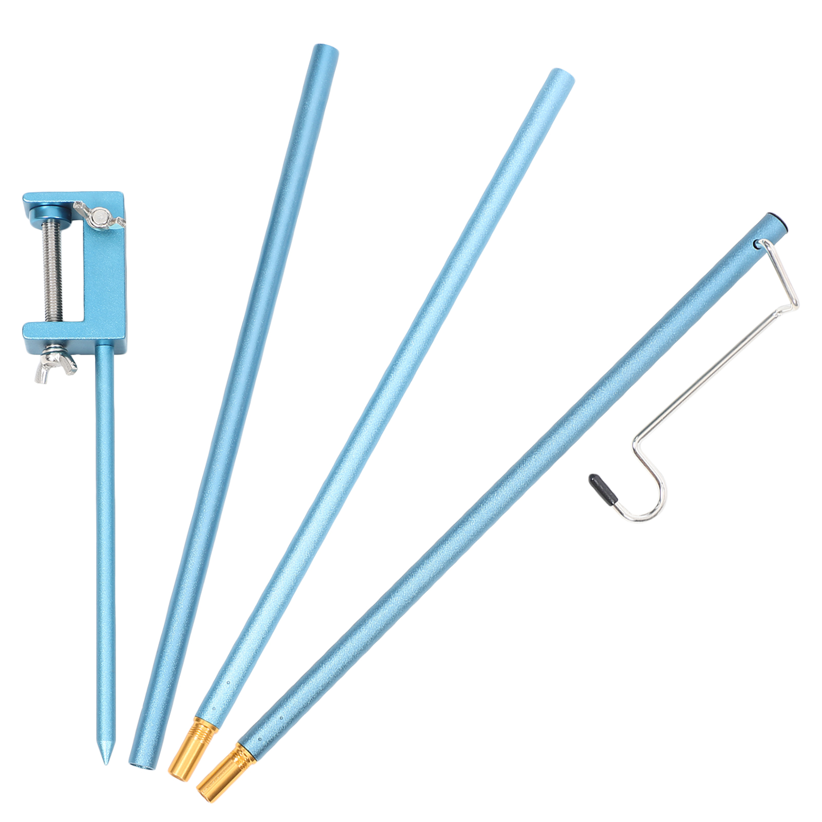 HEMOTON Blue Aluminum Alloy Outdoor Light Rack with Double Hooks for ...