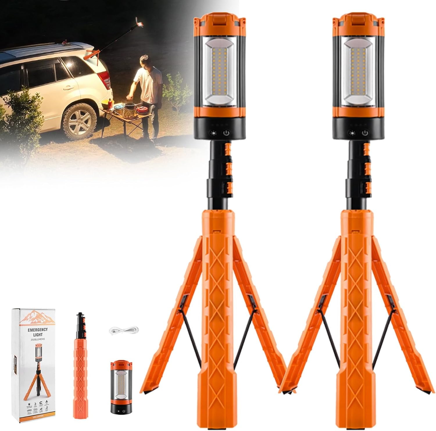 Camping Lights, Camping Lights Rechargeable, Telescopic Camping Lights ...