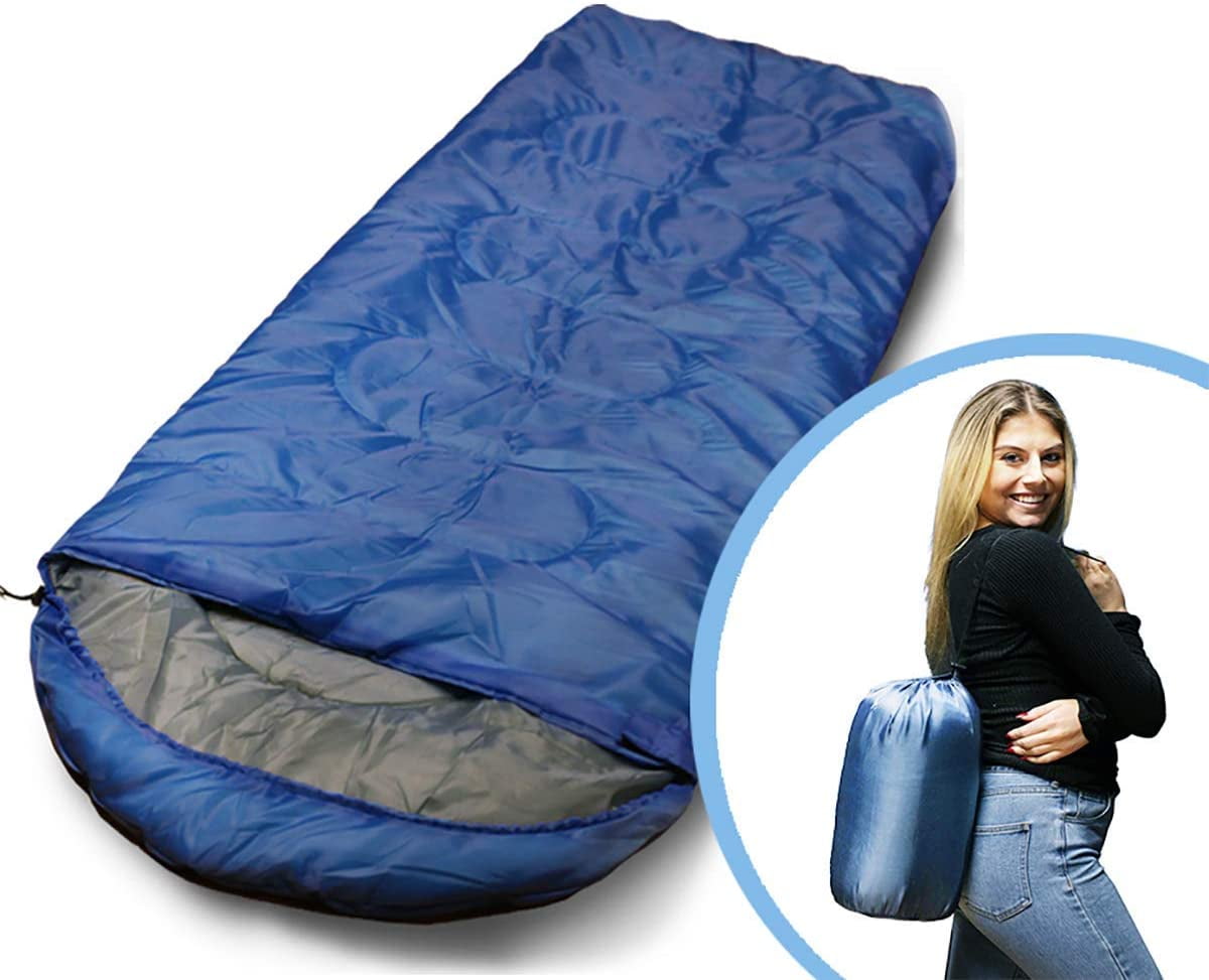 Camping Lightweight Sleeping Bag – 3 Season Warm & Cool Weather ...