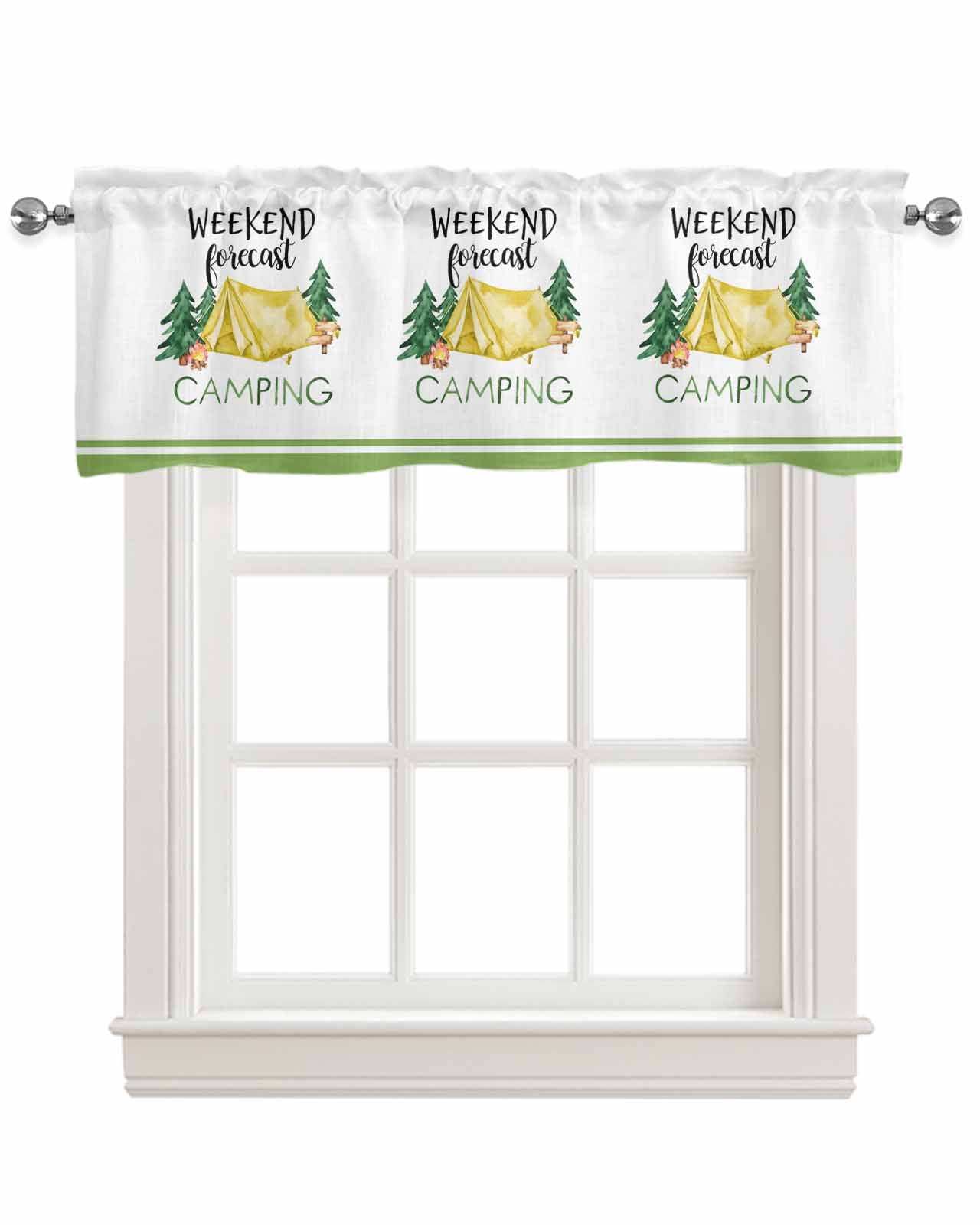 Camping Linen Curtain Valance for Bedroom/Bathroom/Kitchen/Office ...