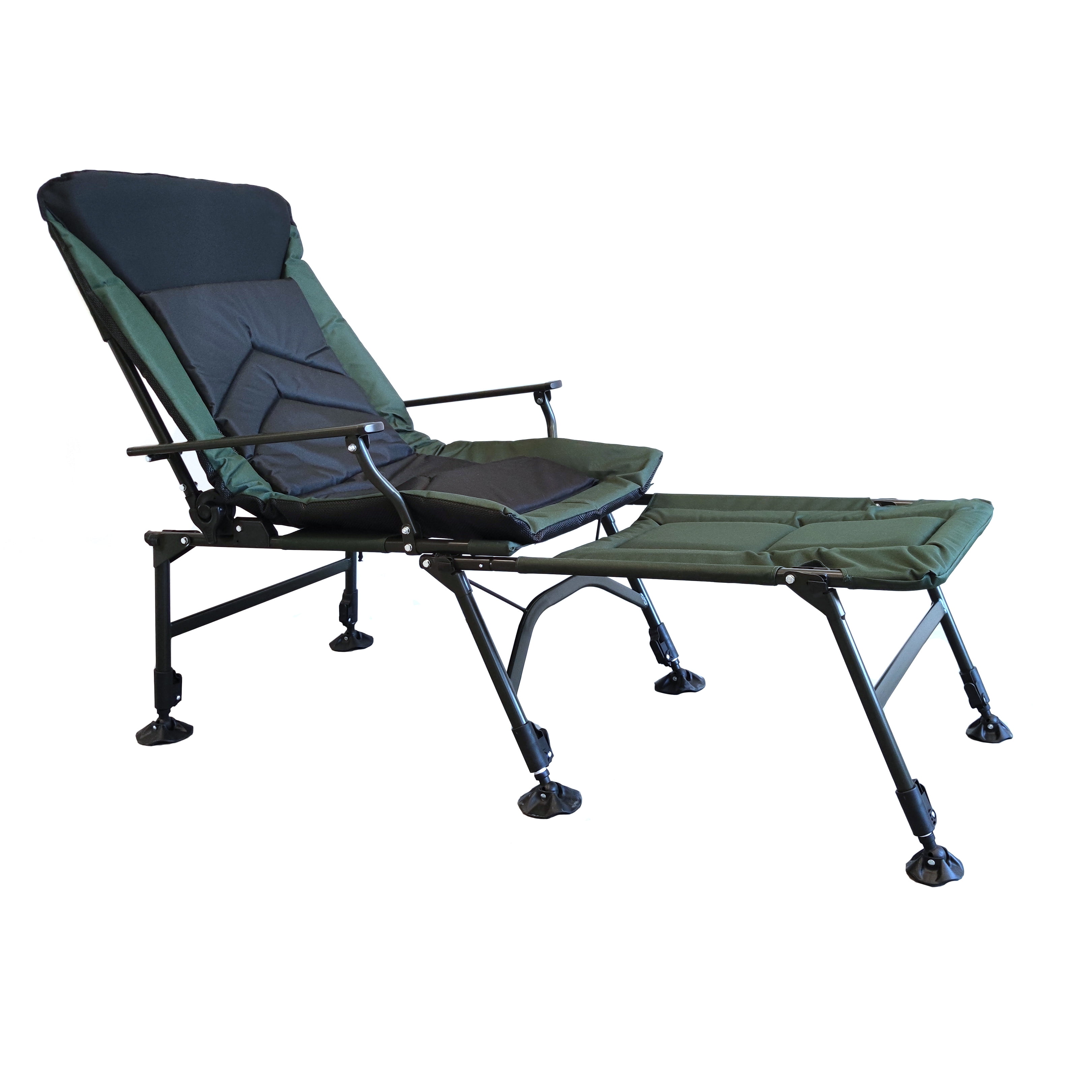 Camping Lounge Chair with Detachable Footrest, Portable Folding ...