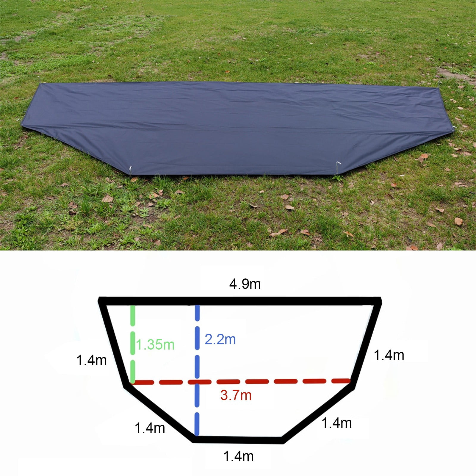 Camping Mat Waterproof Pyramid Tent Ground Sheet Beach Blanket Awnings ...
