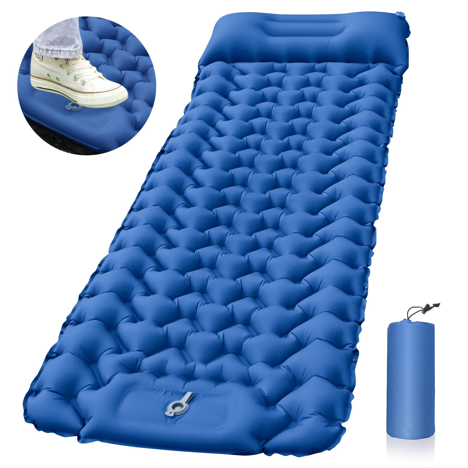 Camping Mattress,Built-in Foot Pump Inflatable Sleeping Mat,Inflatable ...