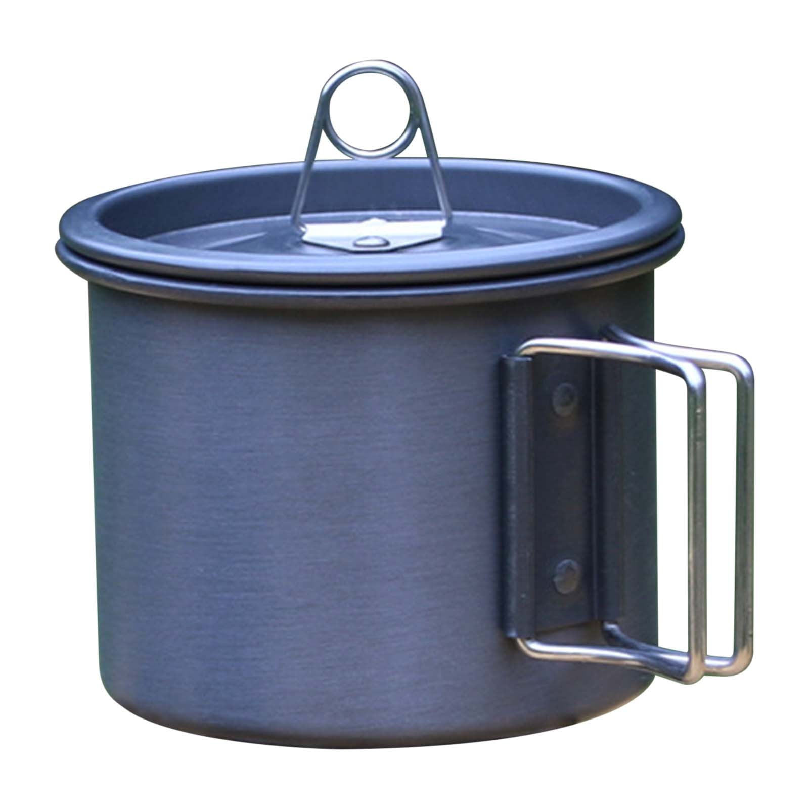 Camping Metal Mugs Cups 300ml Camp Coffee Mug with Lid and Foldable ...