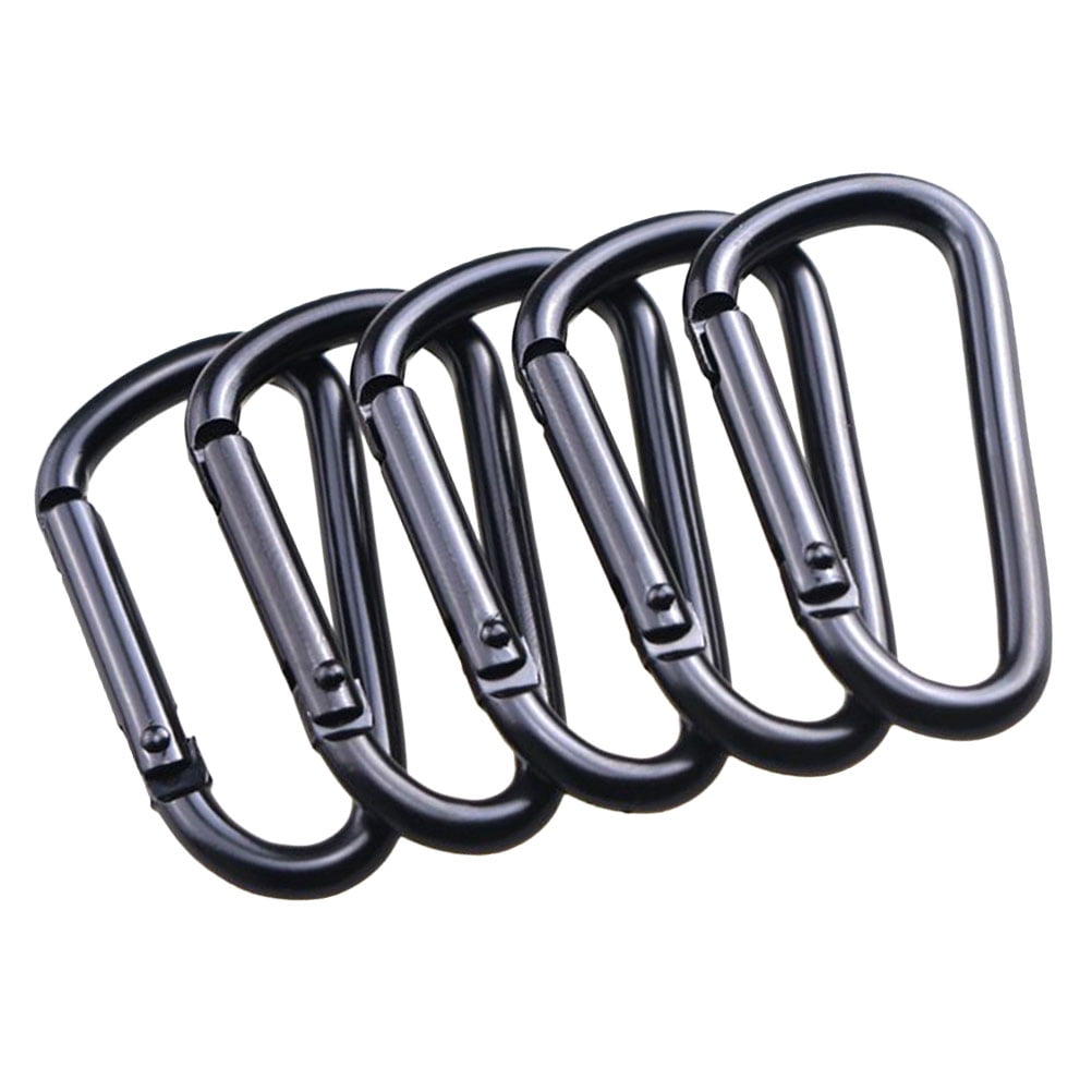 Camping Mini Lock Snap Hooks Small Carabiner Clip 5 Pcs Heavy Keychain ...