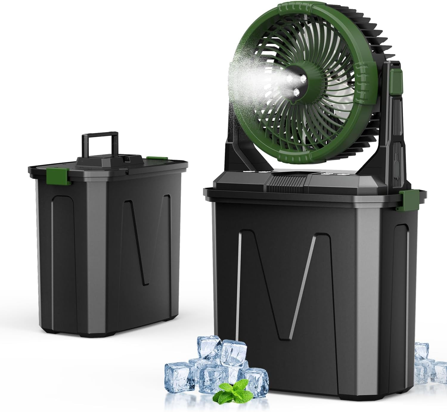 Camping Misting Fan with LED Lantern, 20000mAh Rechargeable Battery ...